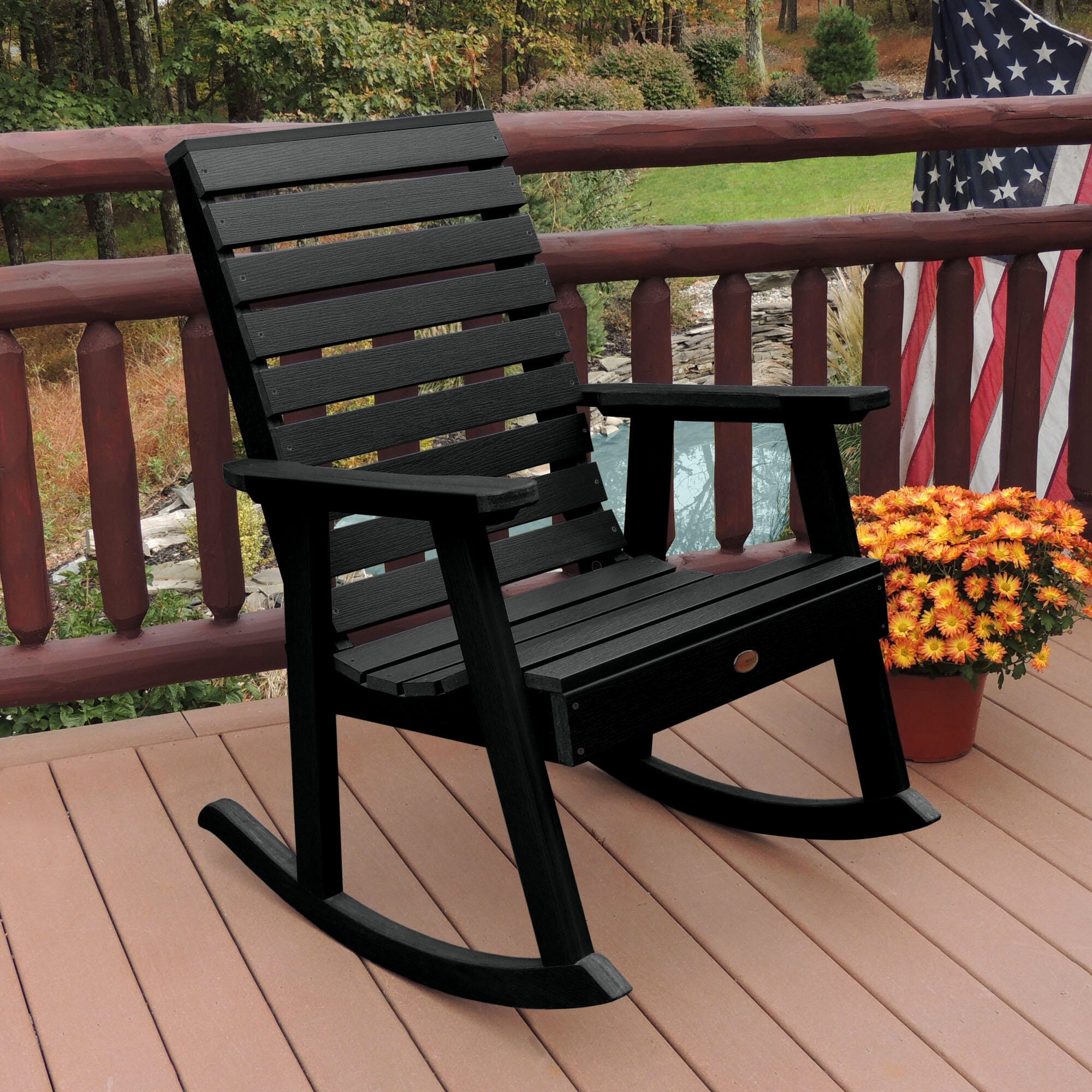 Click here for Highwood® Weatherly Outdoor Rocking Chair   Black prices