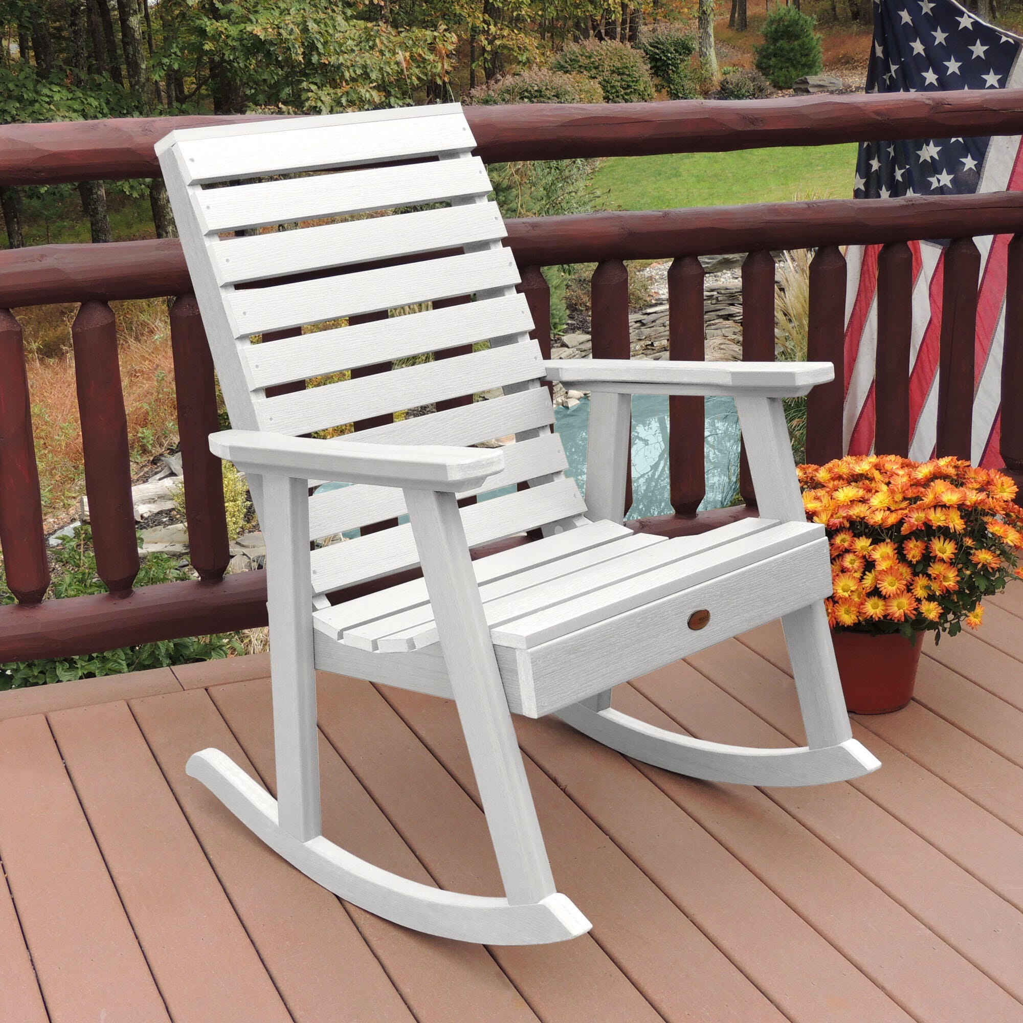 Click here for Highwood® Weatherly Outdoor Rocking Chair   White prices