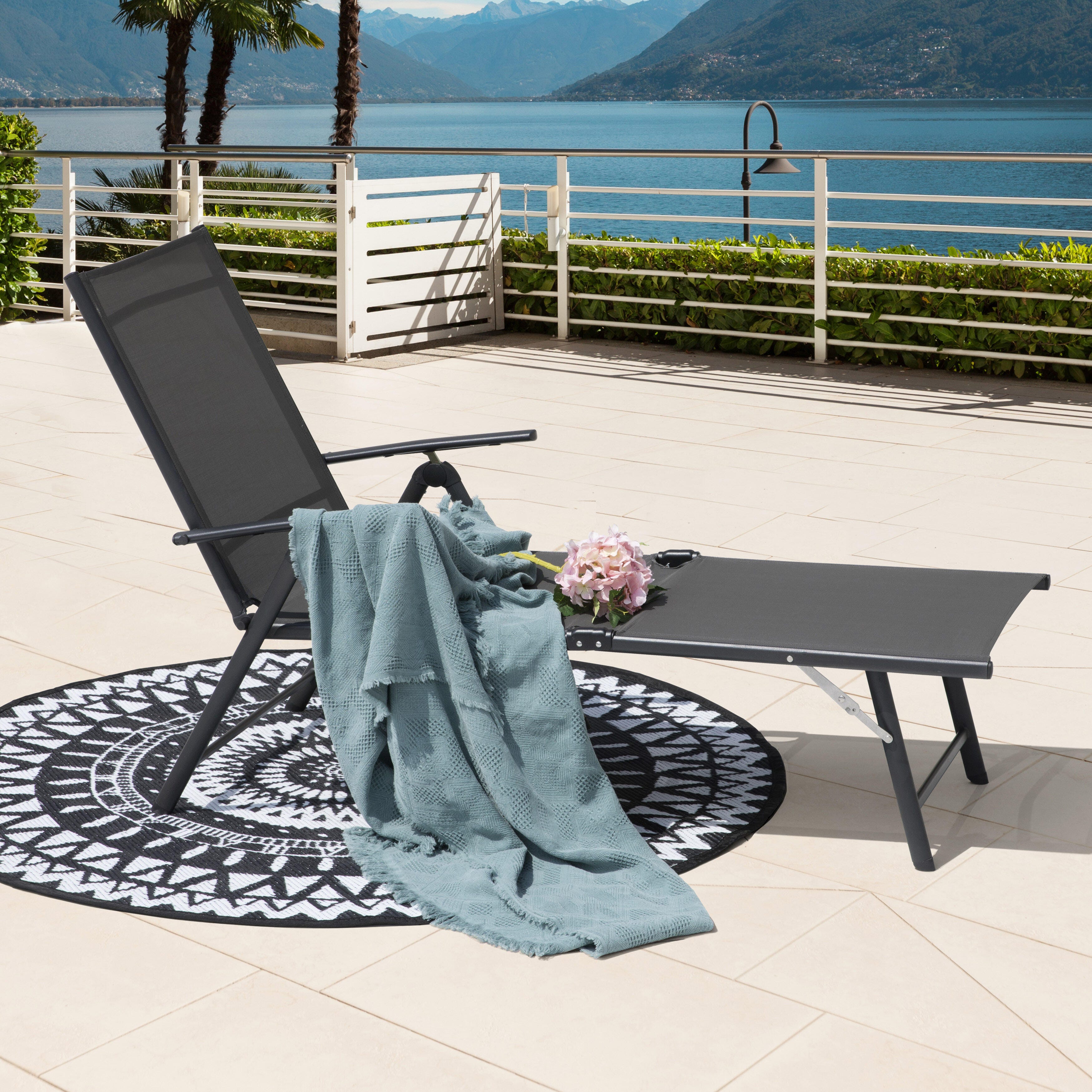 Click here for Nuu Garden Outdoor Chaise Lounge  Dark Gray prices