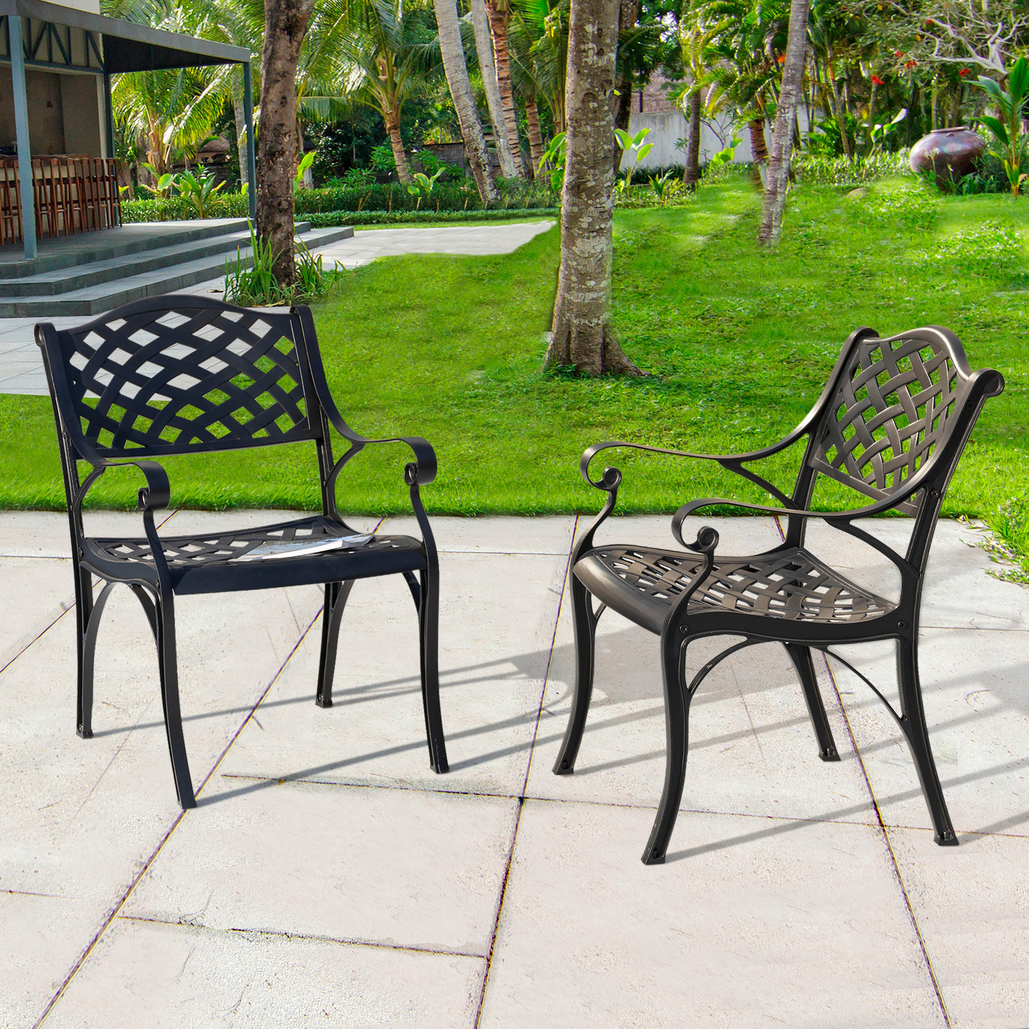 Click here for Nuu Garden Patio Dining Chairs Set of 2  Black prices