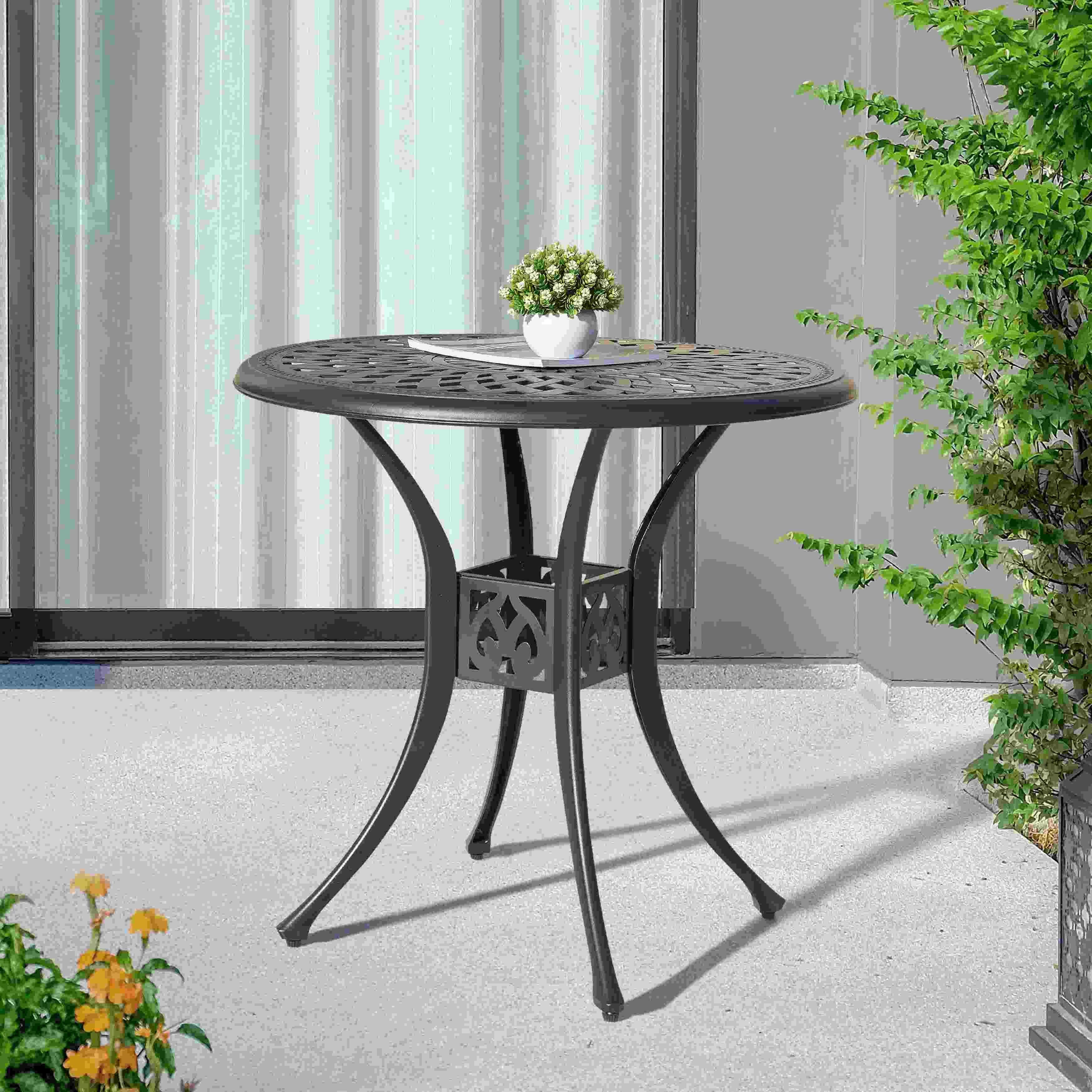 Click here for Nuu Garden 30 Inch Patio Dining Table  Black prices