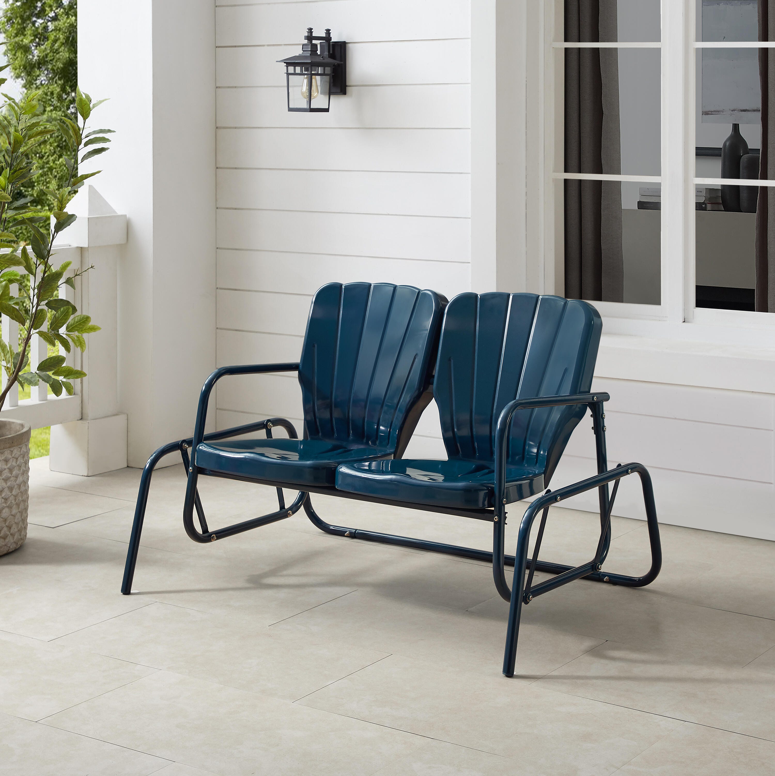 Click here for Ridgeland Outdoor Loveseat Glider  Navy prices