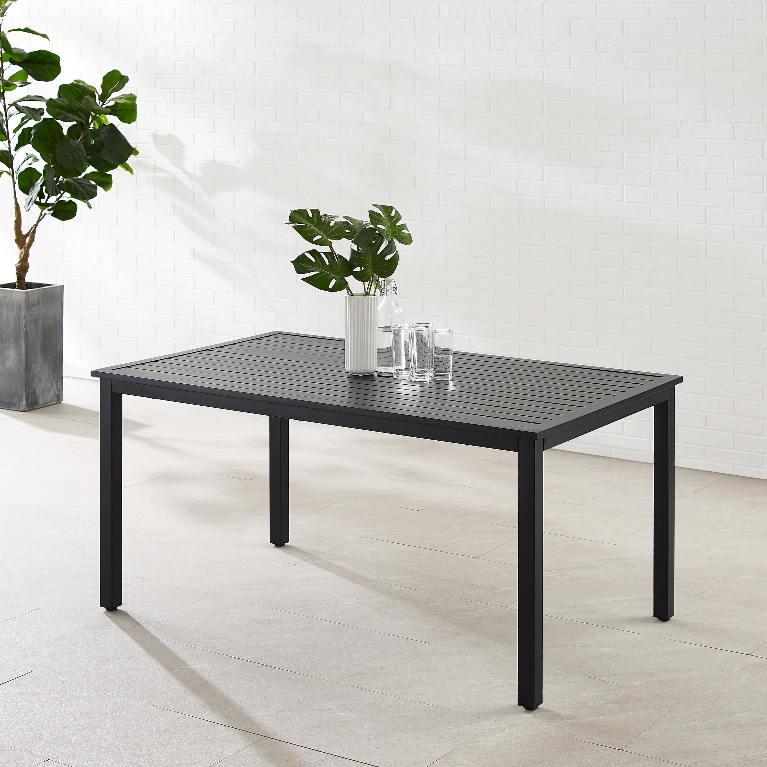 Click here for Hansen Outdoor Dining Table  Matte Black prices