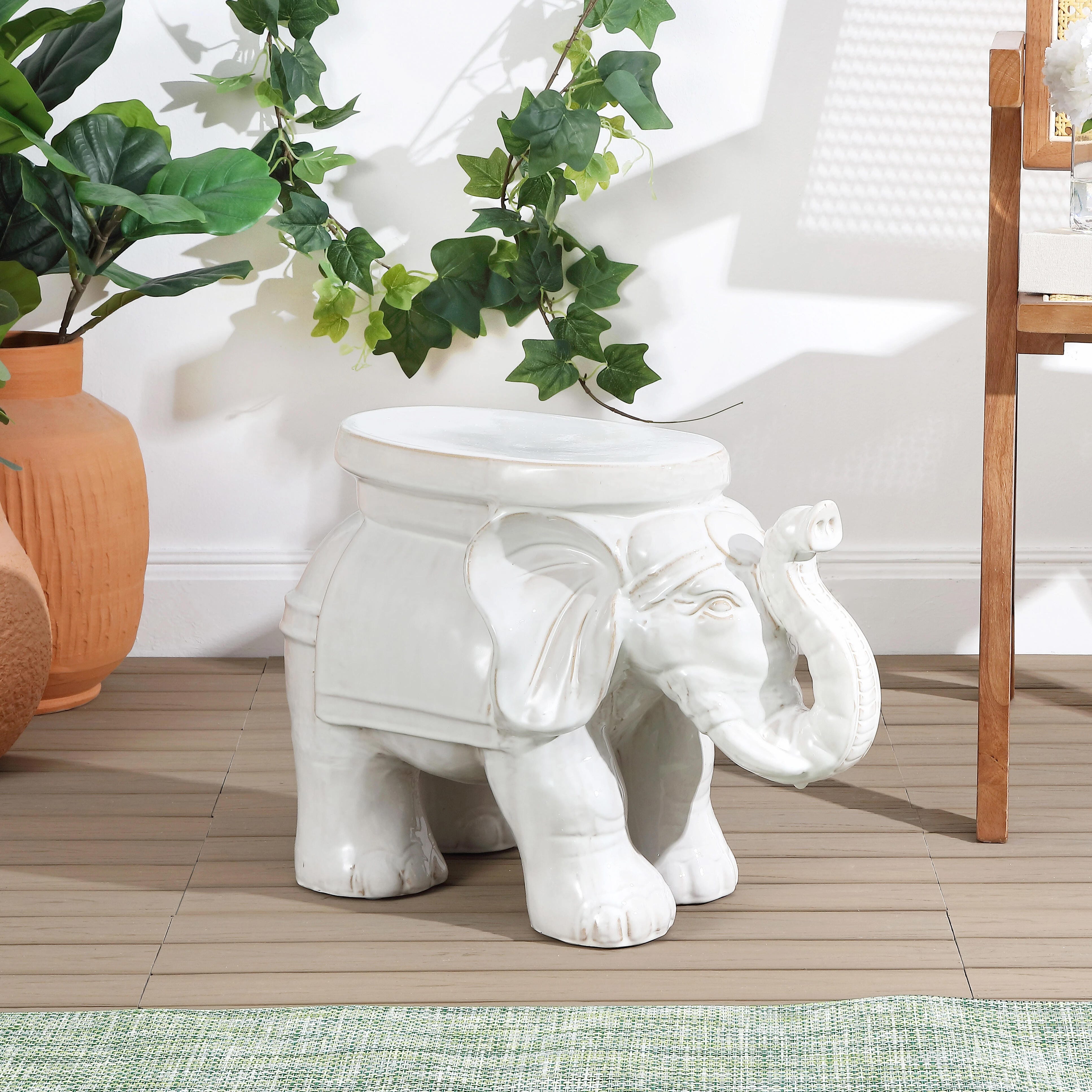 Click here for Jonathan Y Elephant Outdoor Garden Stool  Antique... prices