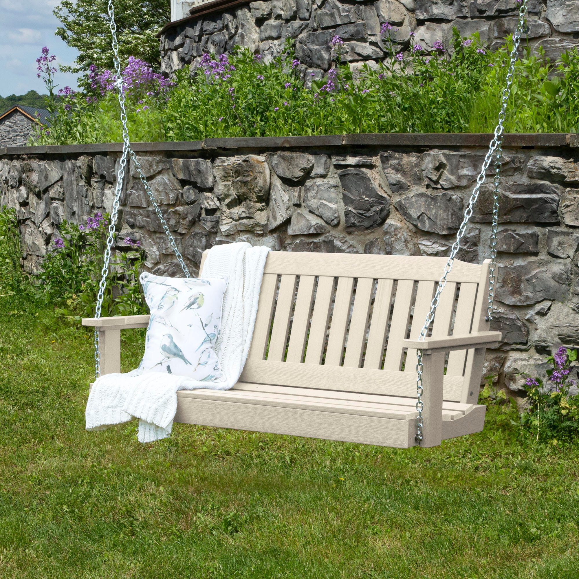 Click here for Highwood USA Lehigh 4-Foot Porch Swing  Whitewash prices