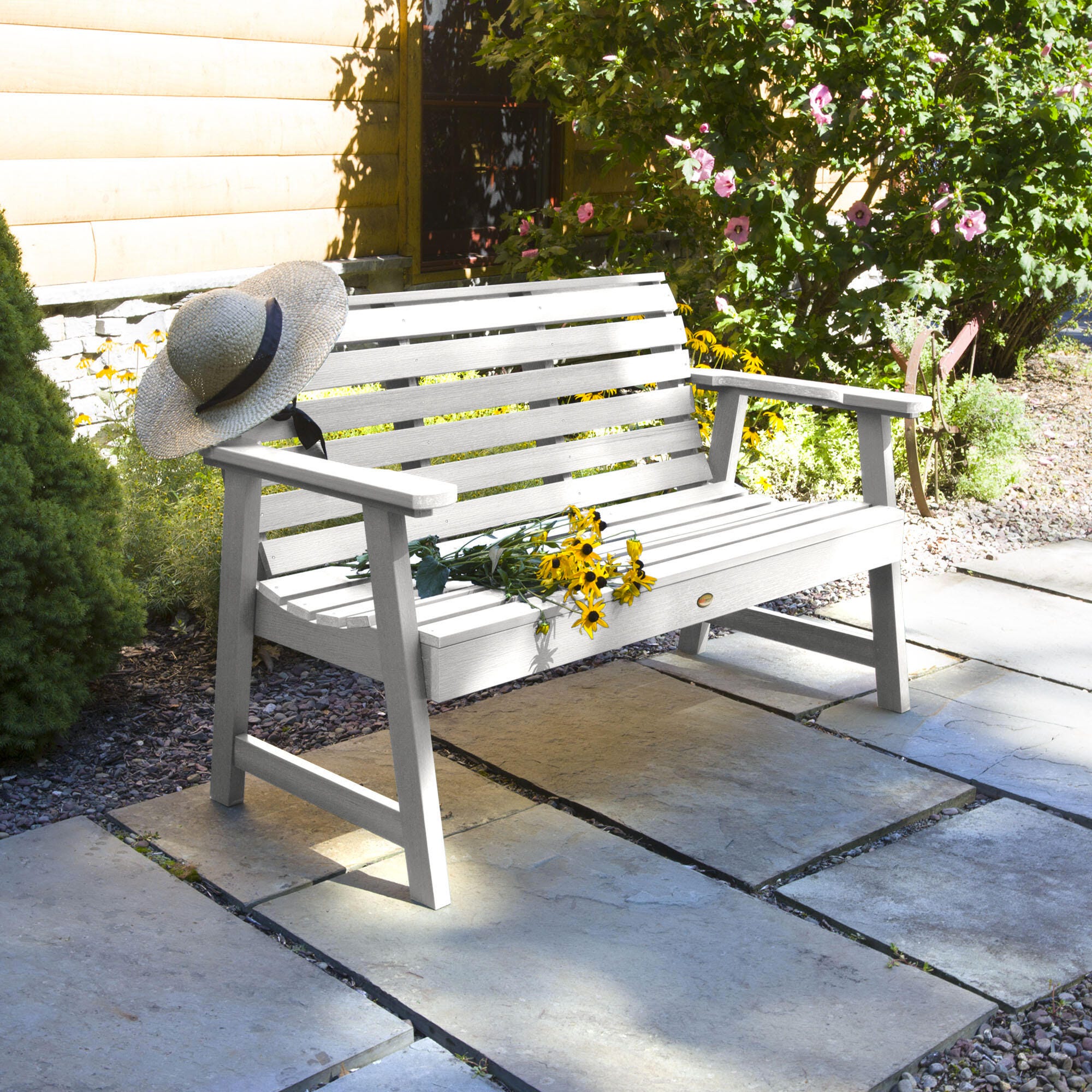 Click here for Highwood USA Weatherly 4-Foot Garden Bench  White prices