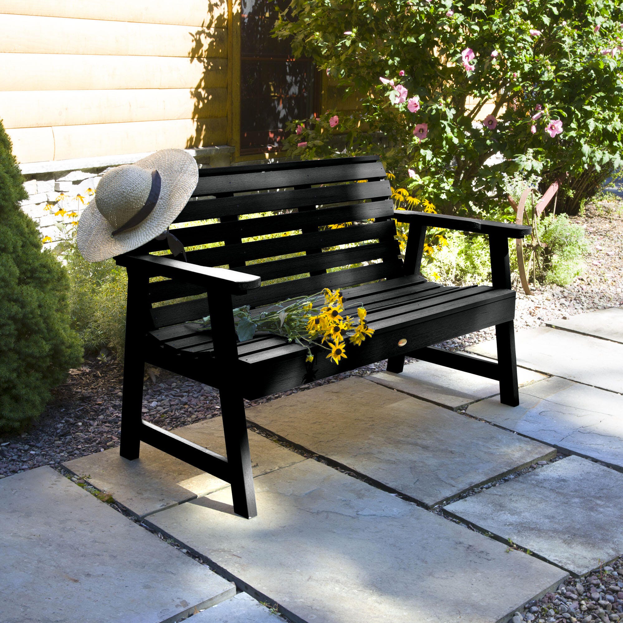 Click here for Highwood USA Weatherly 4-Foot Garden Bench  Black prices