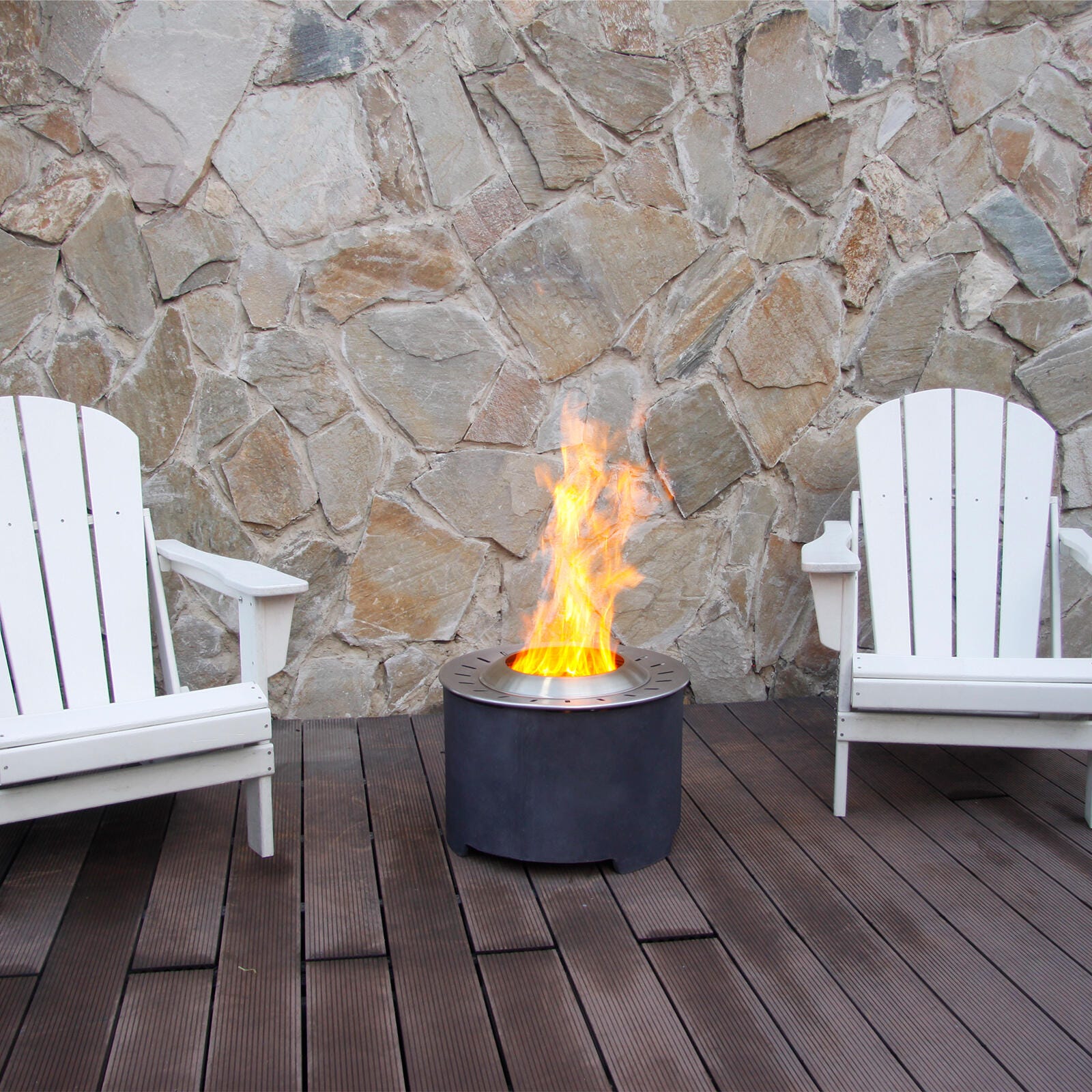 Click here for AFTERGLOW Outdoor Smokeless Firepit with Surround... prices