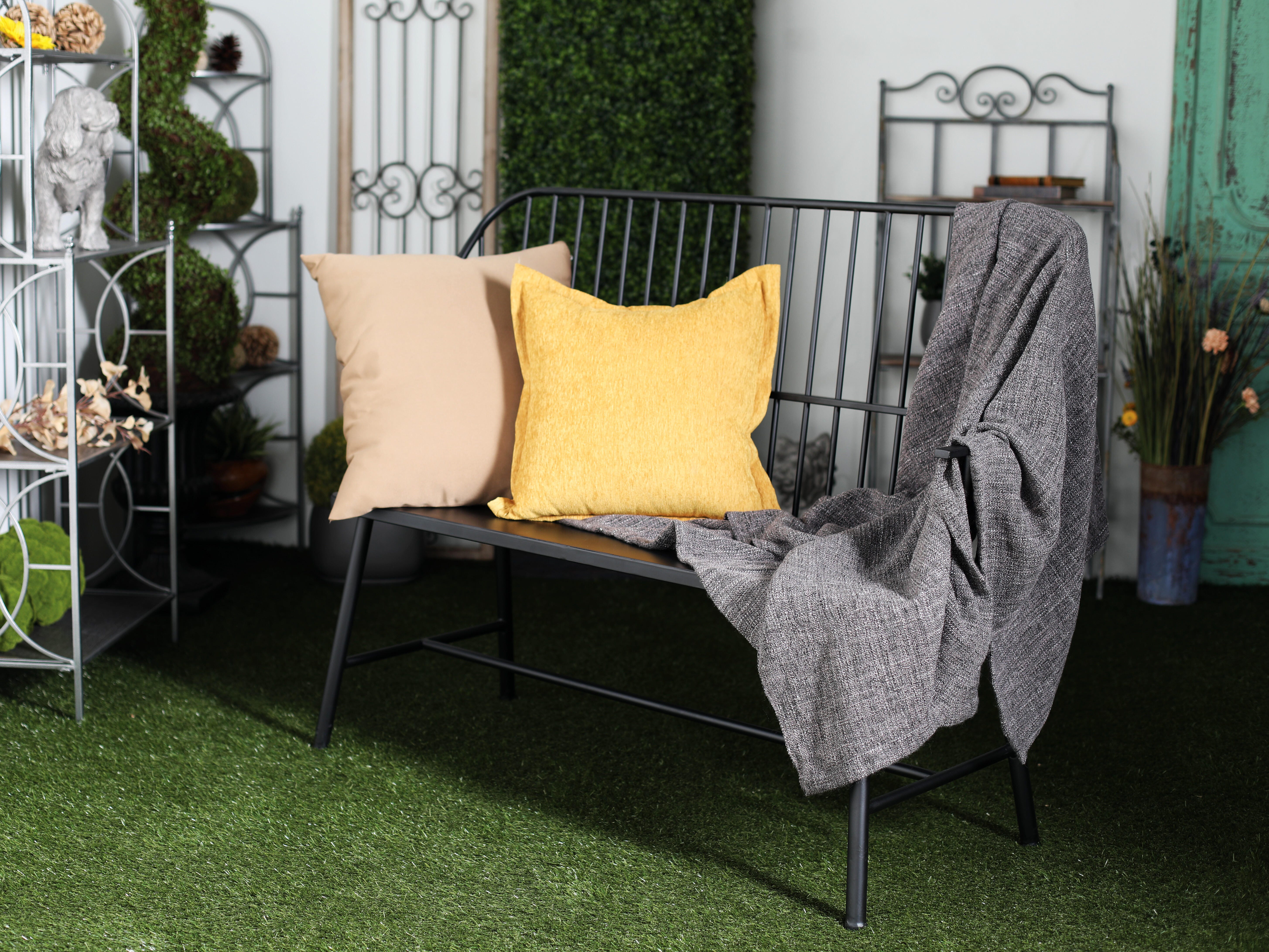 Click here for Bayberry Lane High Back Frame Outdoor Bench  Black prices