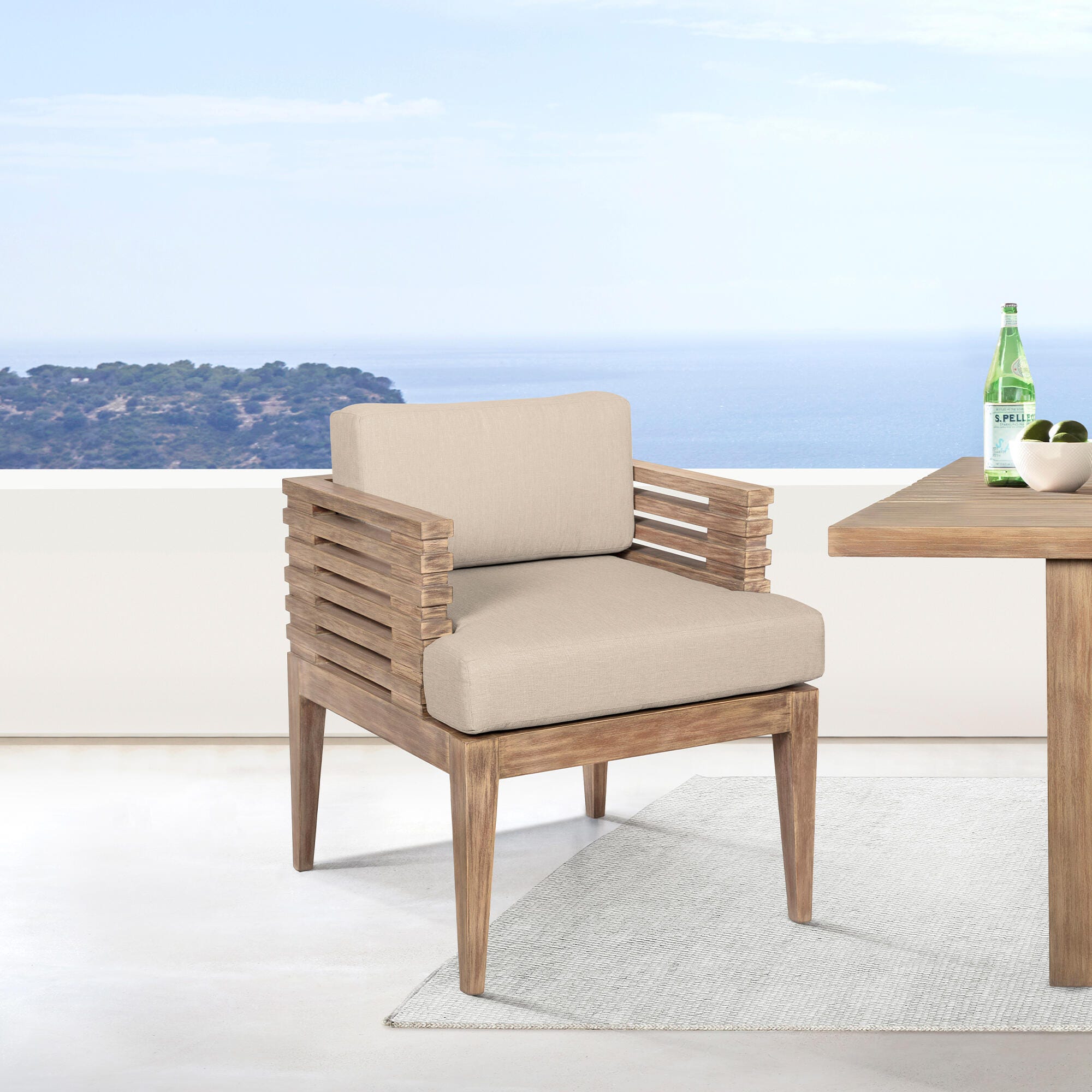 Click here for Vivid Outdoor Patio Dining Chair  Taupe prices