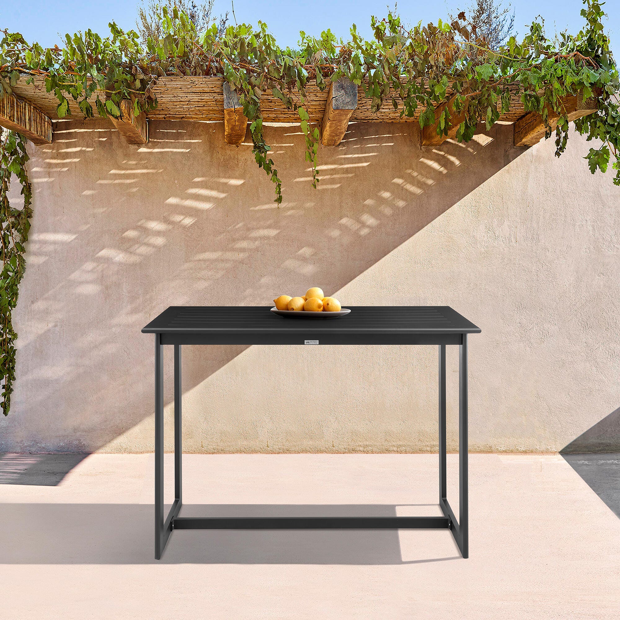 Click here for Cayman Outdoor Patio Bar Height Dining Table  Blac... prices