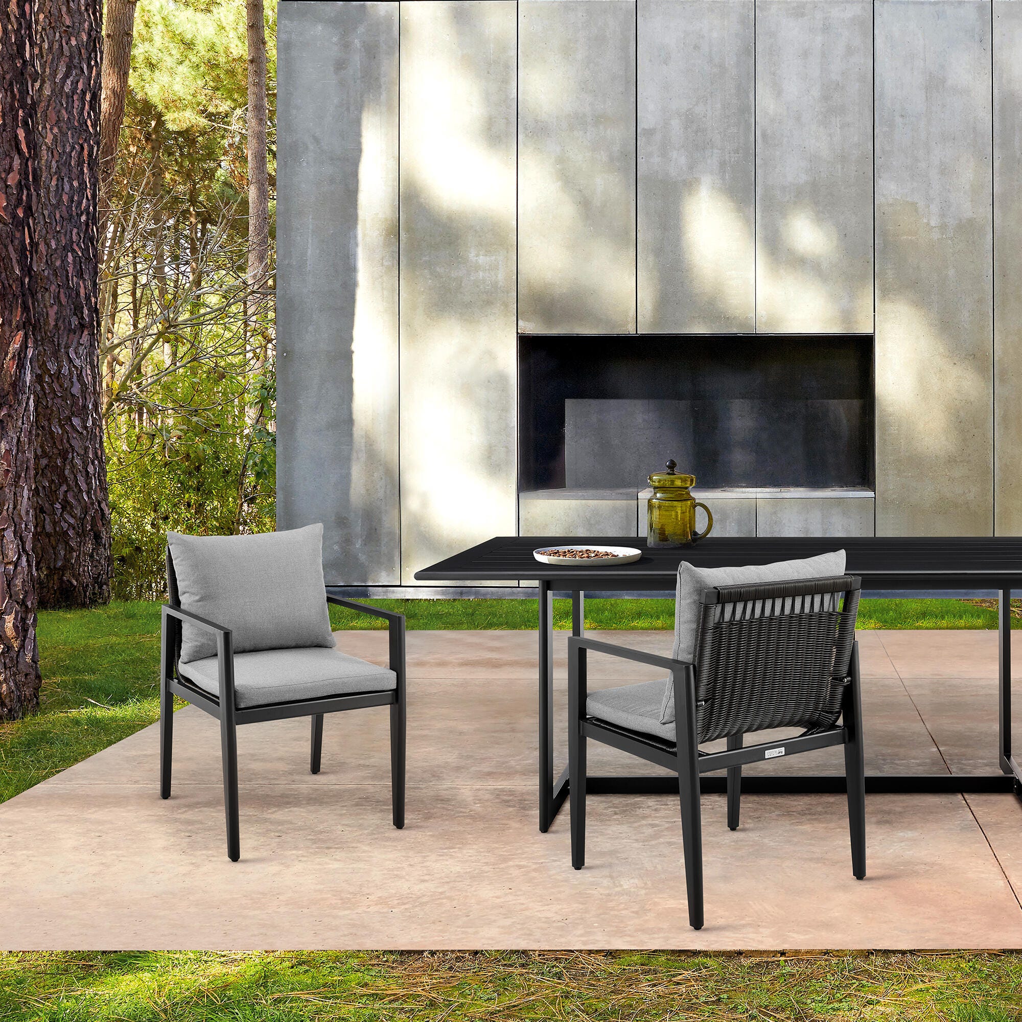 Click here for Cayman Outdoor Patio Dining Chairs with Arms (Set... prices
