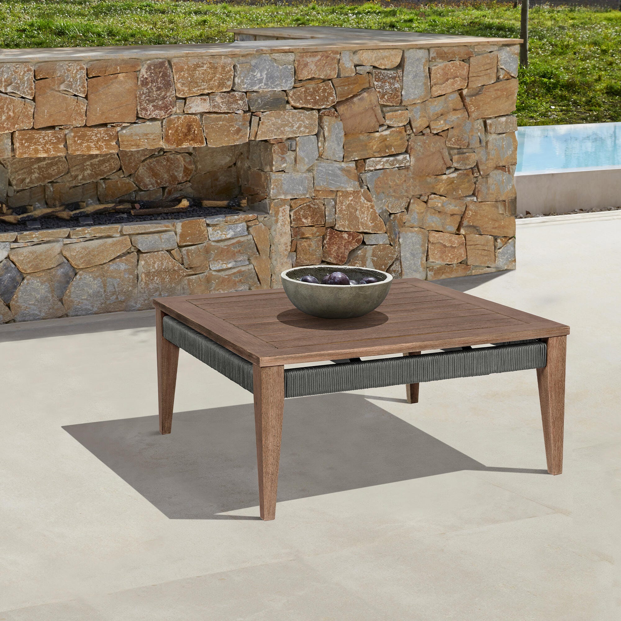 Click here for Orbit Square Outdoor Patio Coffee Table  Brown prices
