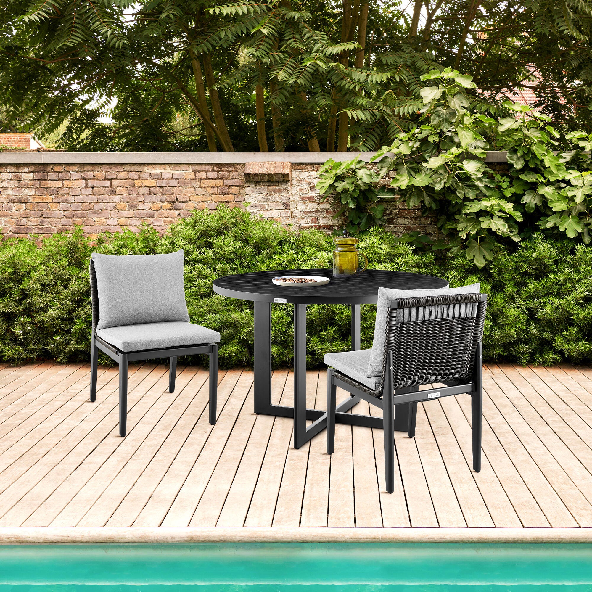 Click here for Cayman Outdoor Patio Dining Chairs (Set of 2)  Dar... prices