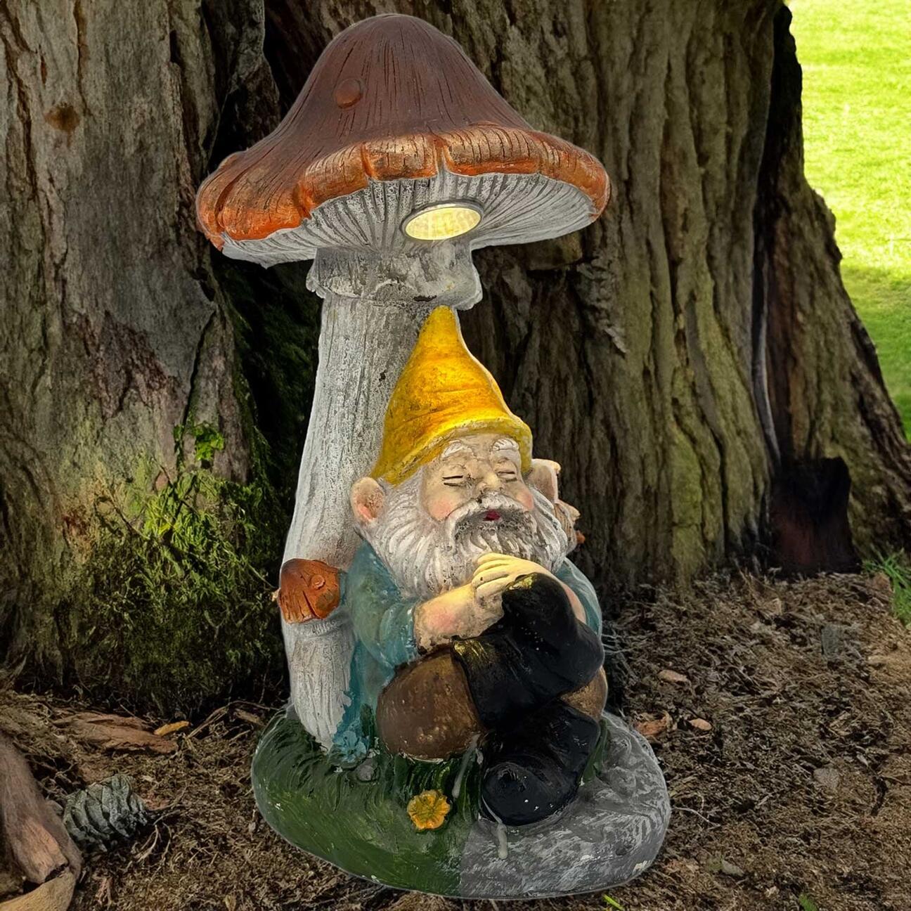 Click here for Galt International Napping Gnome Solar LED Statue... prices
