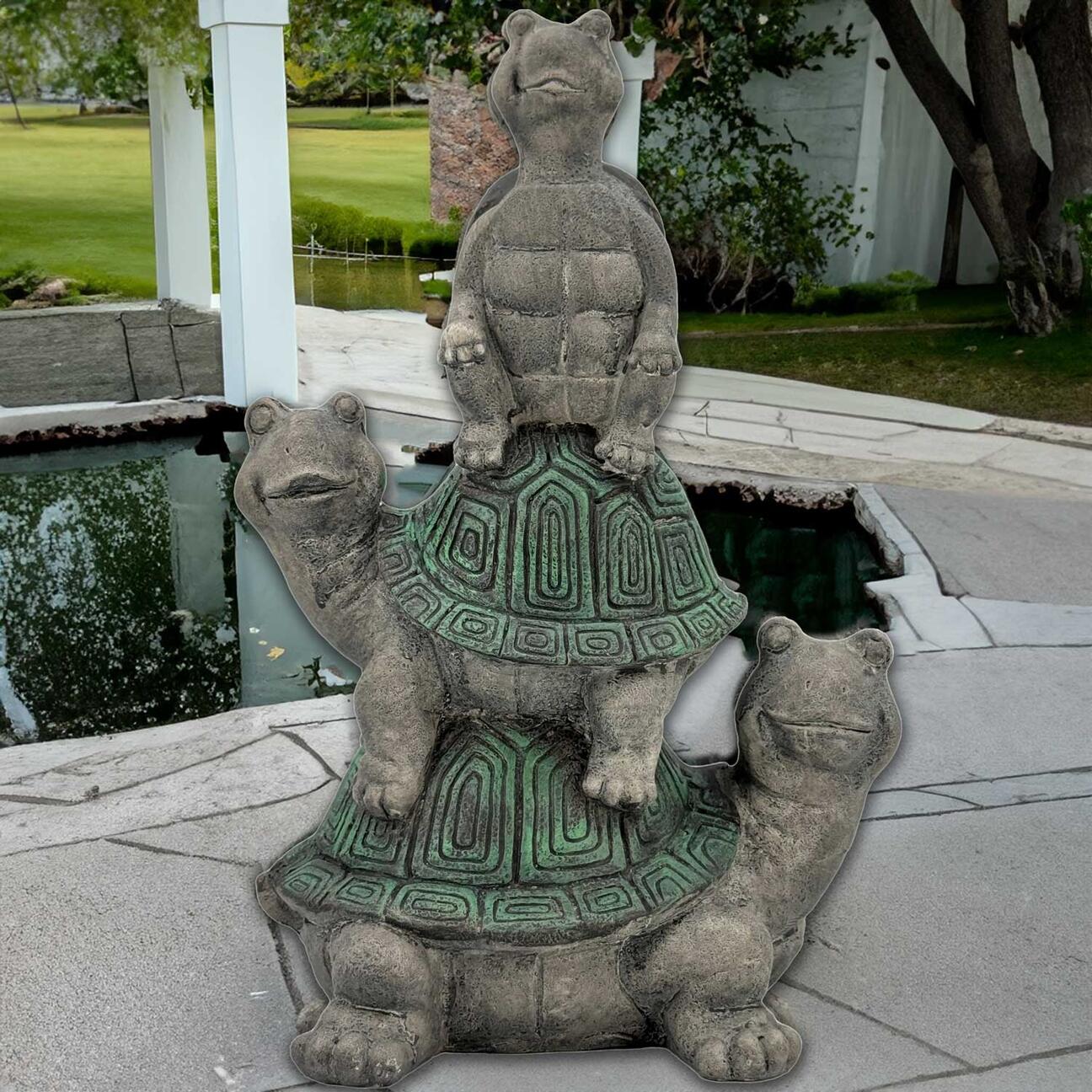 Click here for Galt International Triple Turtle Garden Statue  Gr... prices