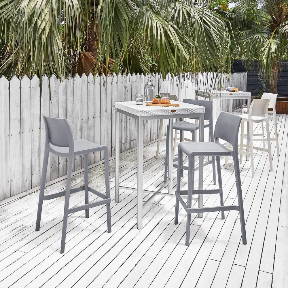 Click here for Sensilla Bar Stool (Set of 2)  Gray prices