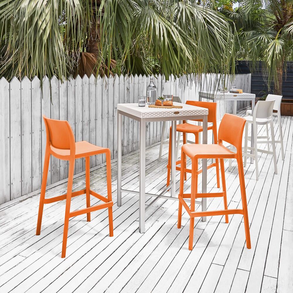 Click here for Sensilla Bar Stool (Set of 2)  Orange prices