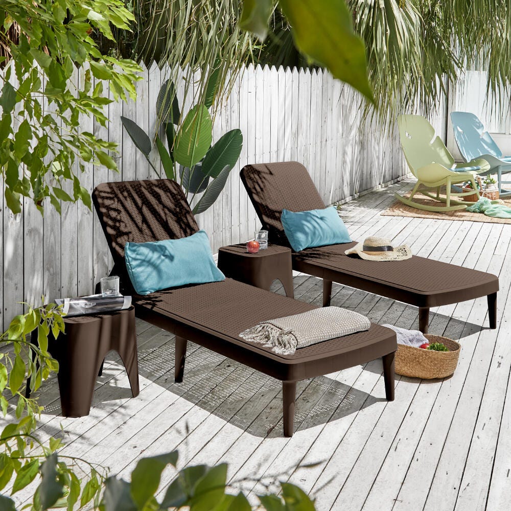 Click here for Tahiti Outdoor Chaise Lounge  Brown prices
