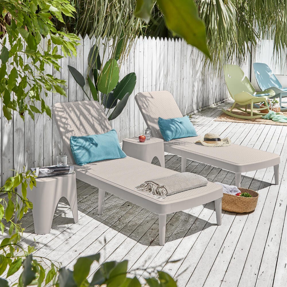 Click here for Tahiti Outdoor Chaise Lounge  Taupe prices