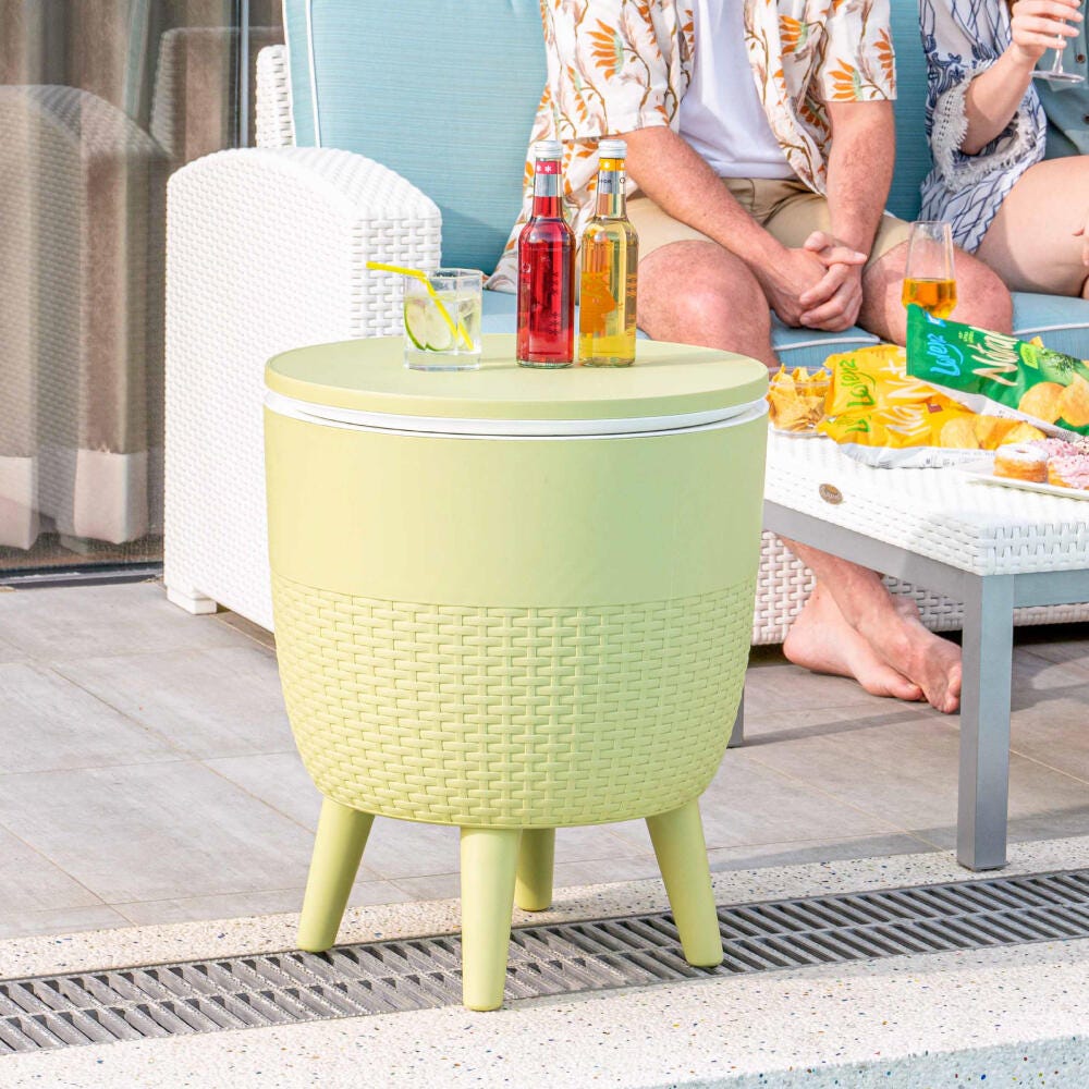 Click here for Cancun 2-in-1 Outdoor Cooler Side Table  Wasabi Gr... prices
