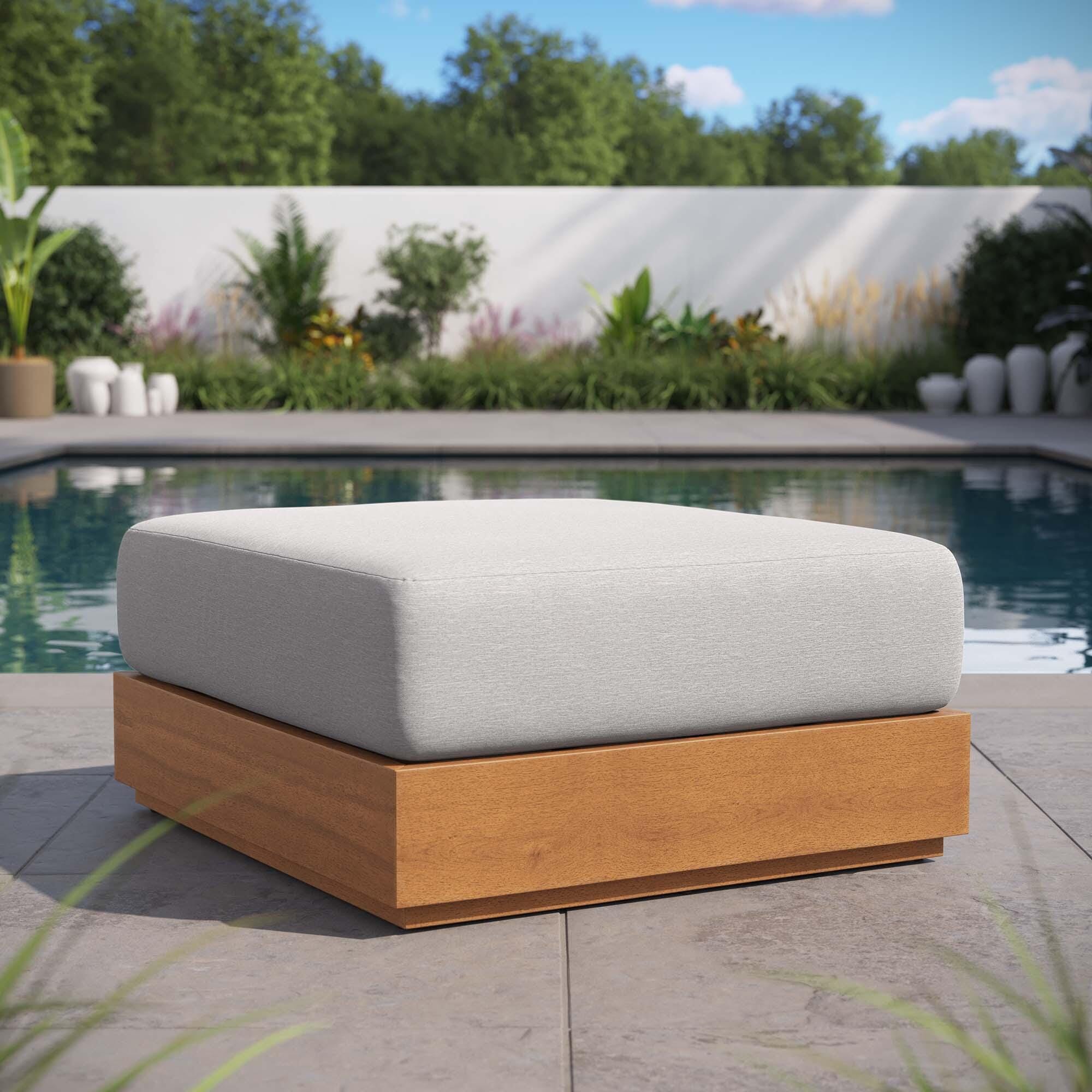 Click here for Modway Tahoe Outdoor Cozy Ottoman  Natural/Light G... prices