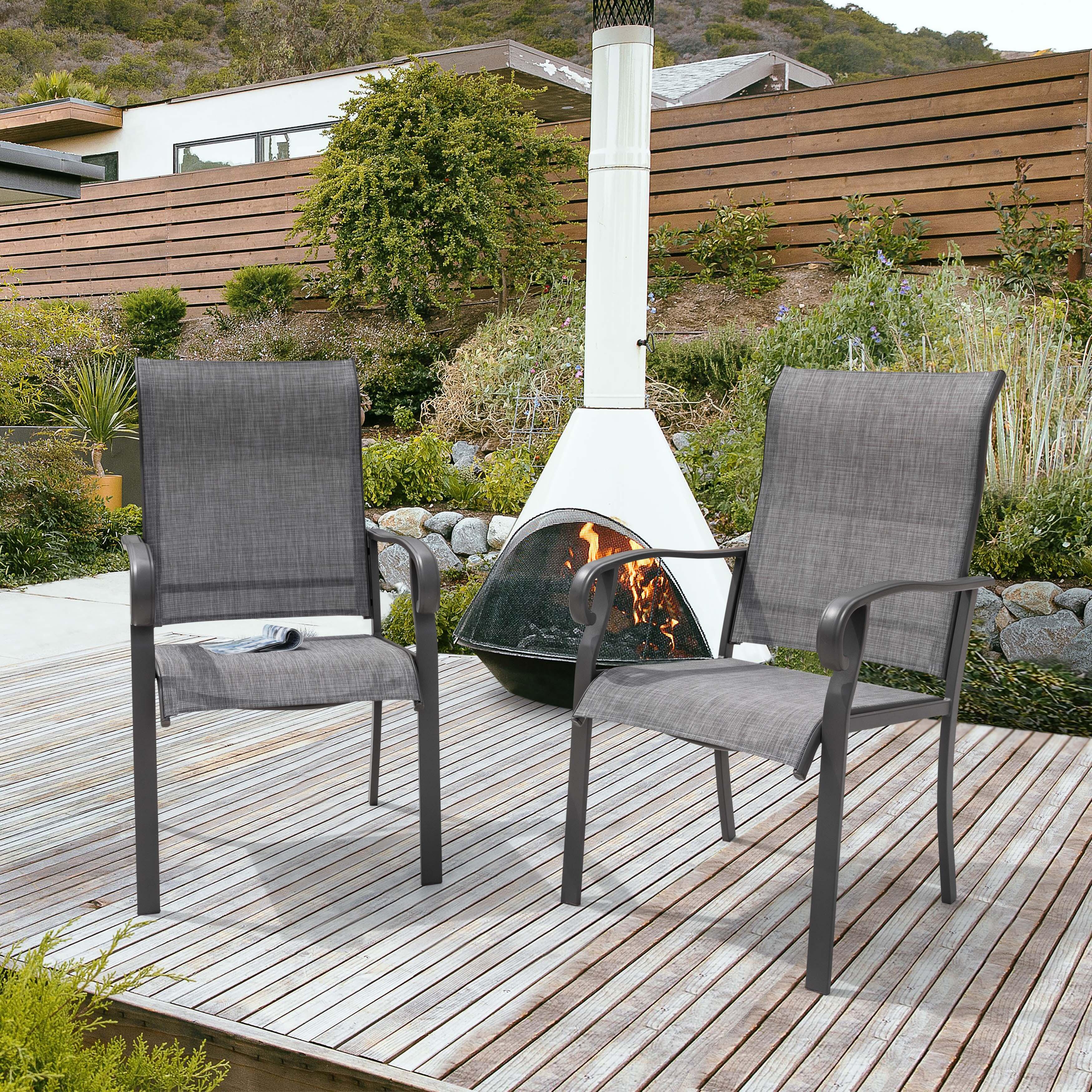 Click here for Nuu Garden Outdoor Dining Chair (Set of 2)  Gray prices