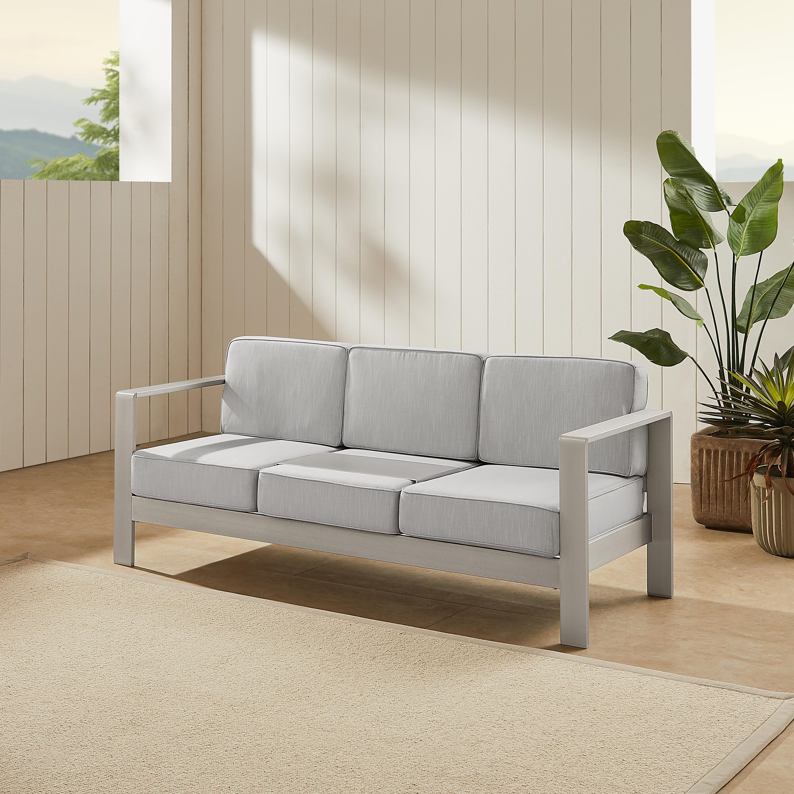 Click here for Linon Rosemary Outdoor Sofa  Gray prices