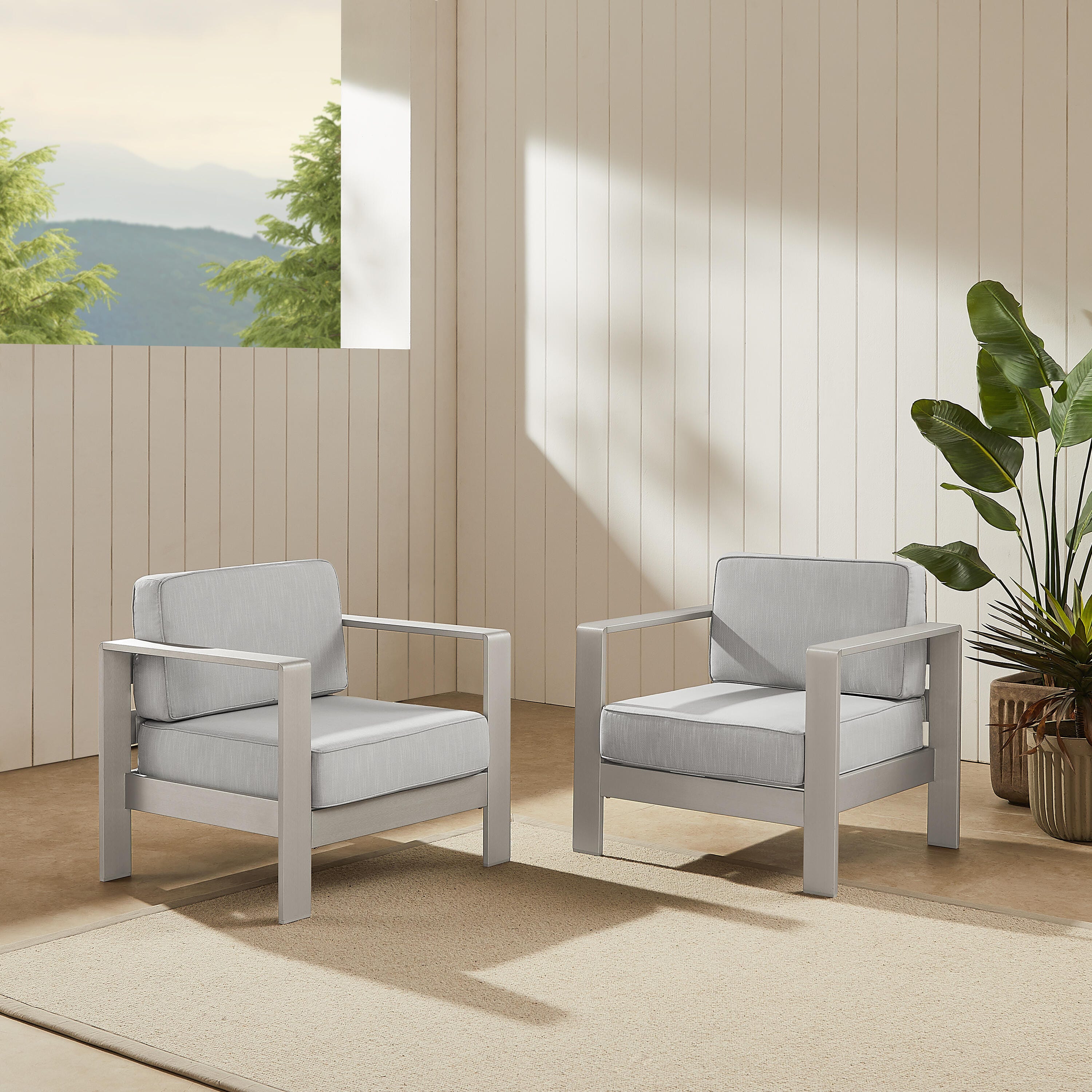 Click here for Linon Rosemary Outdoor Chairs (Set of 2)  Gray prices