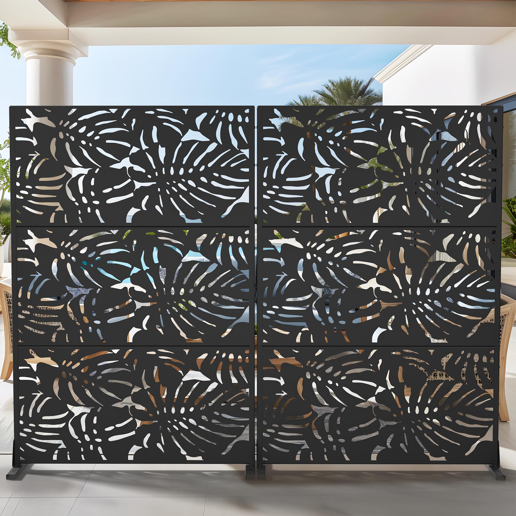 Click here for TranquilBreeze 72 Leaf Outdoor Privacy Screen  Bla... prices