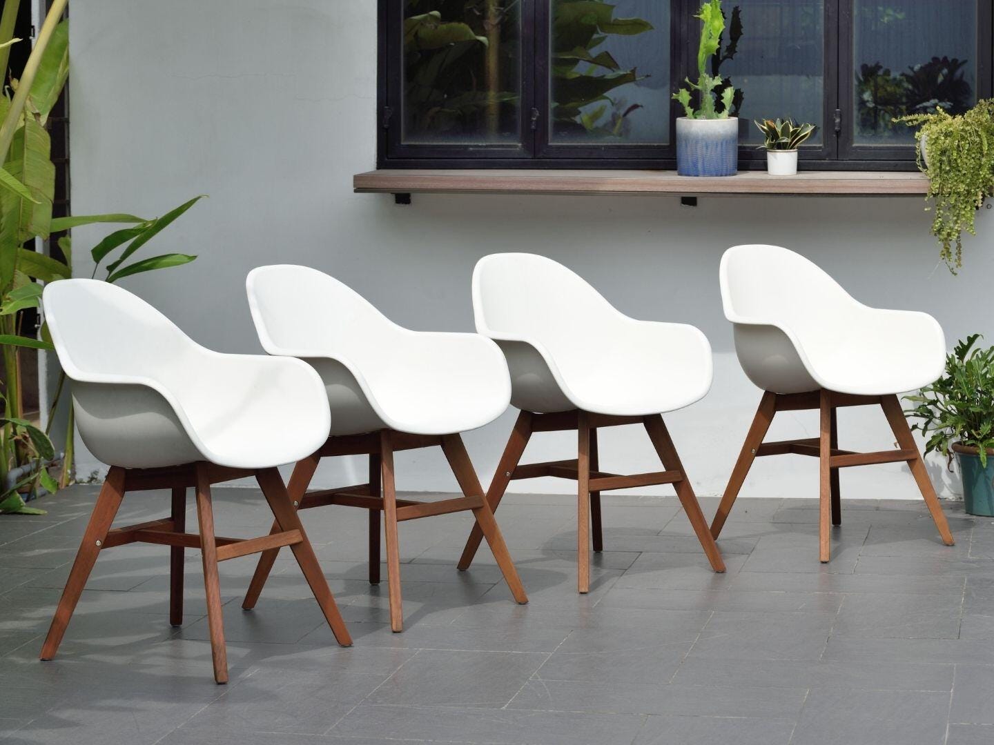 Click here for Amazonia Outdoor Bucket Dining Chair (Set of 4)  W... prices