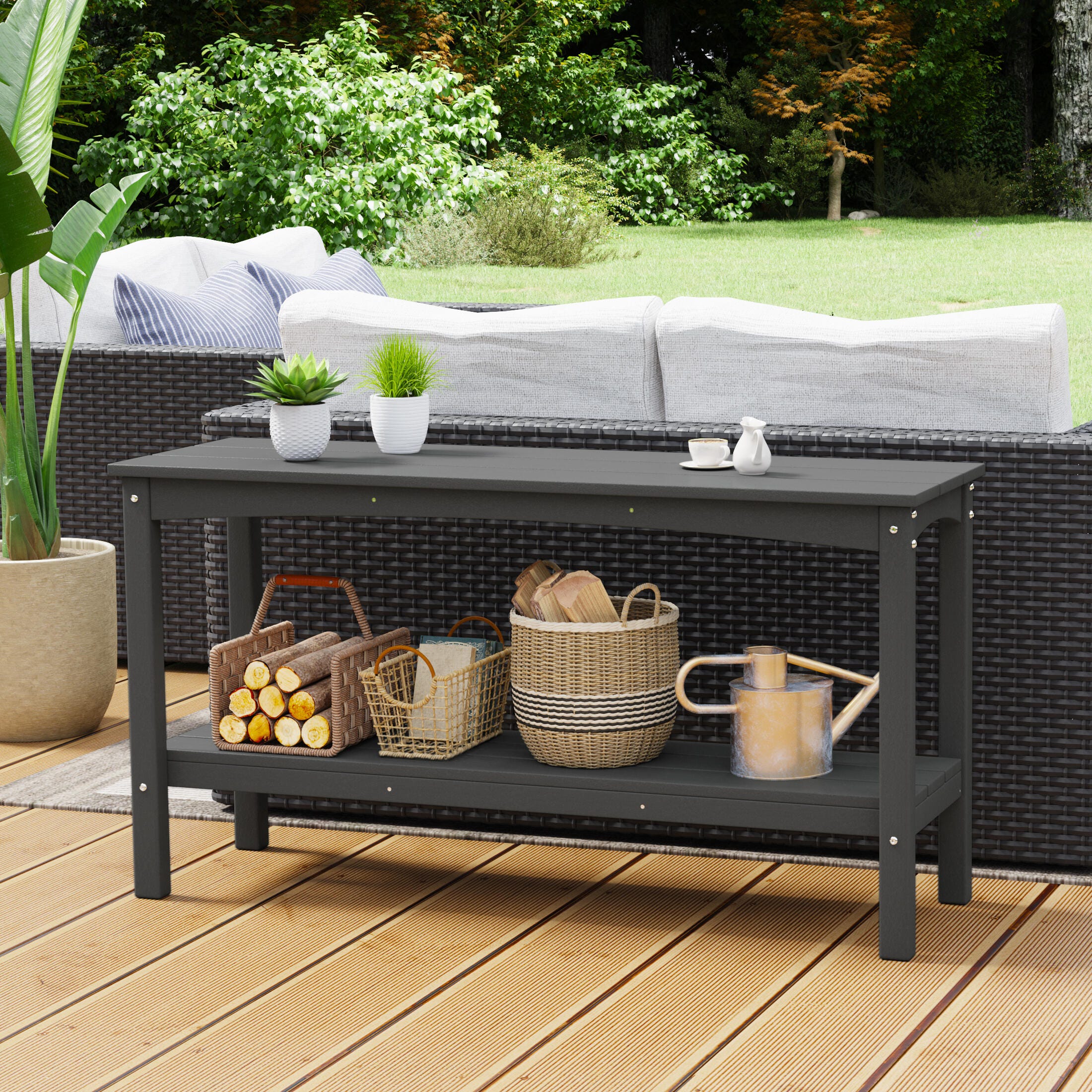 Click here for Westin Furniture Otto Outdoor Two Shelf Console Ta... prices