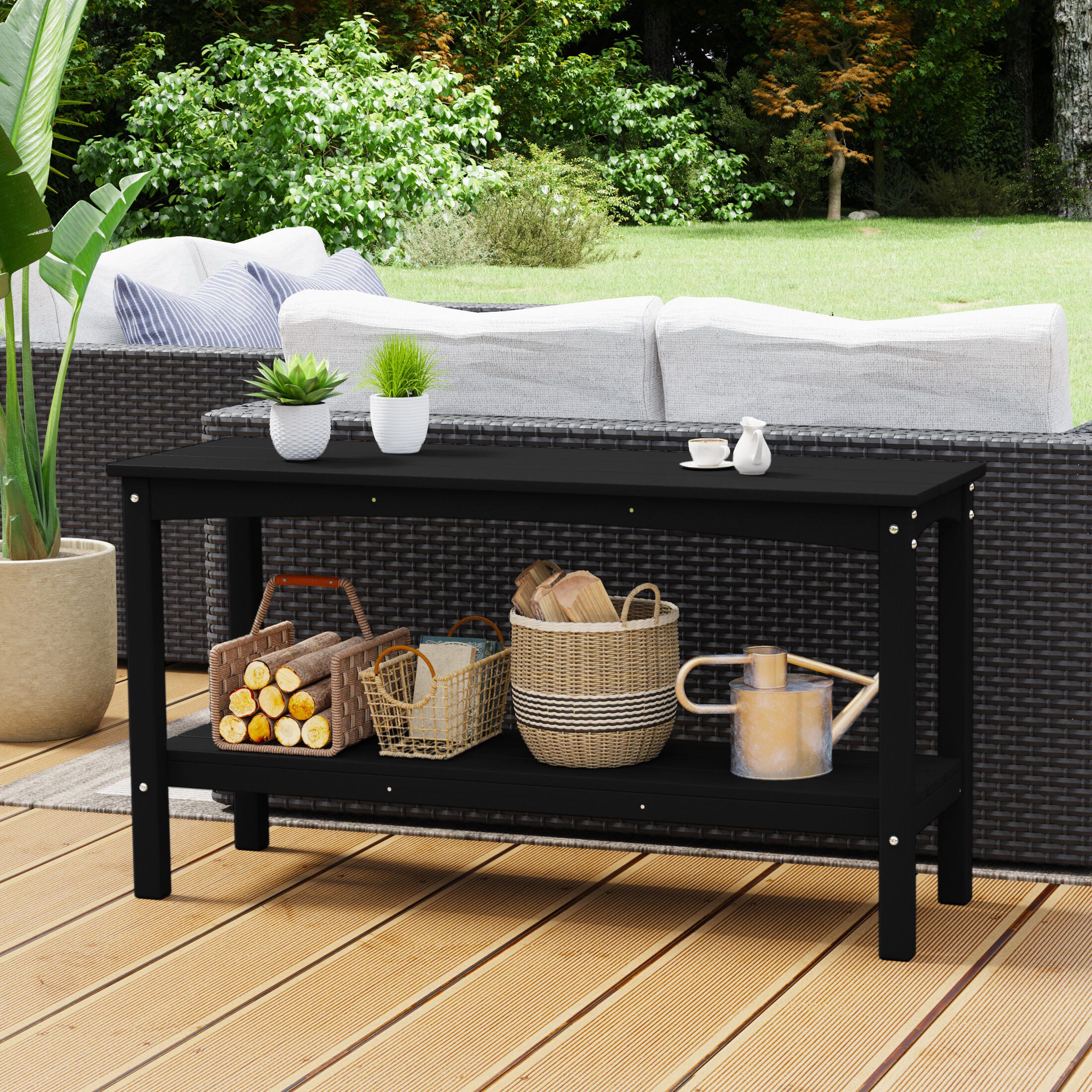 Click here for Westin Furniture Otto Outdoor Two Shelf Console Ta... prices