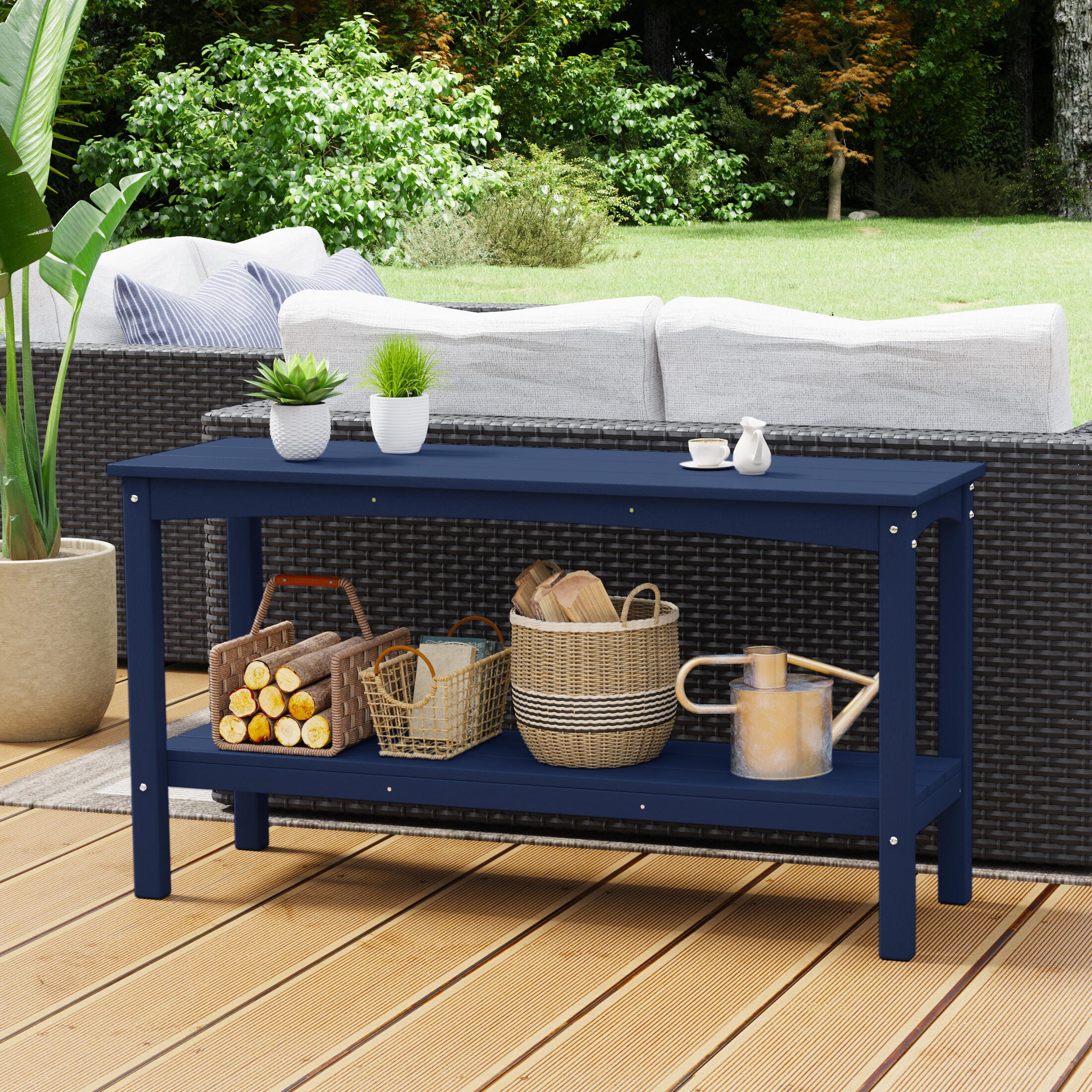 Click here for Westin Furniture Otto Outdoor Two Shelf Console Ta... prices