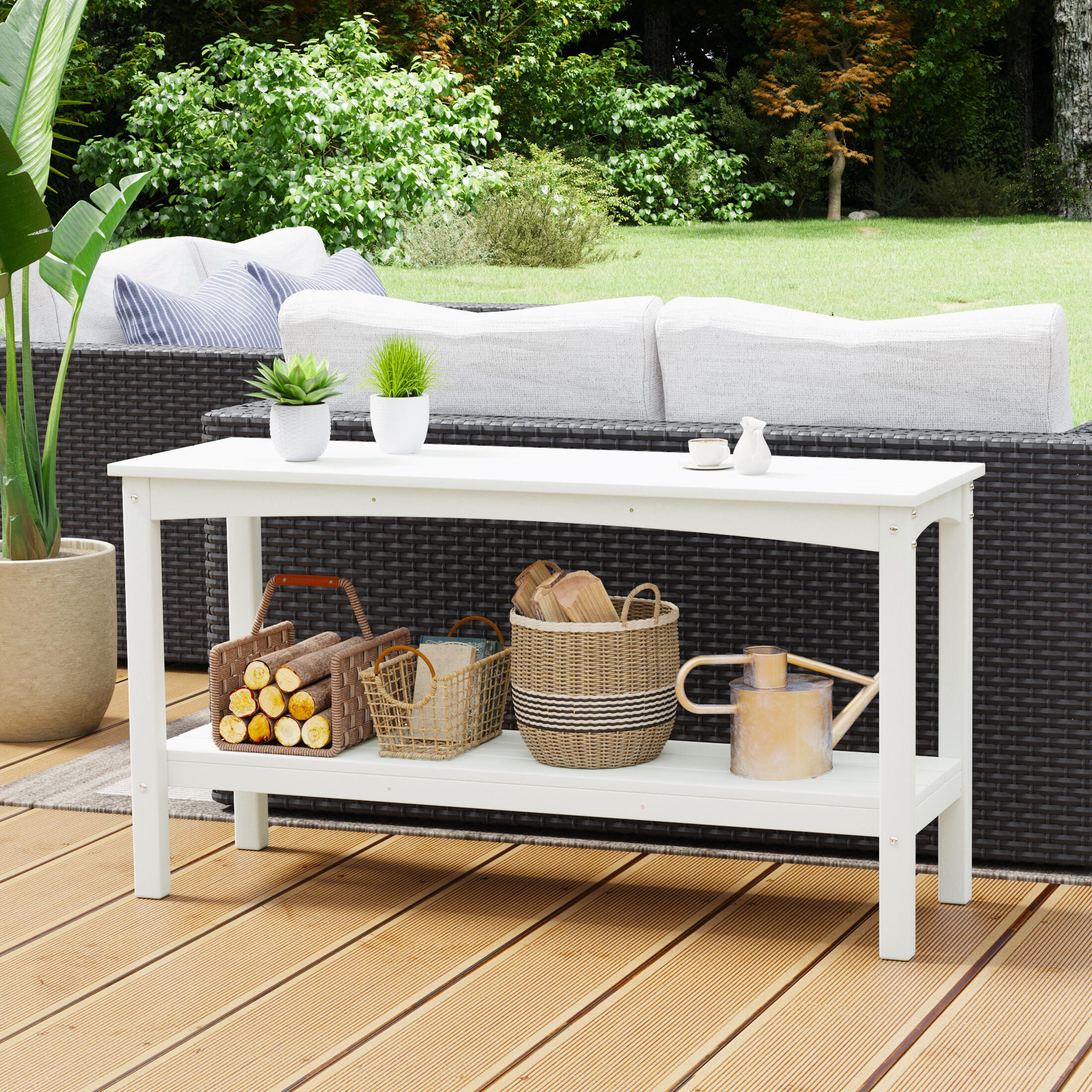 Click here for Westin Furniture Otto Outdoor Two Shelf Console Ta... prices