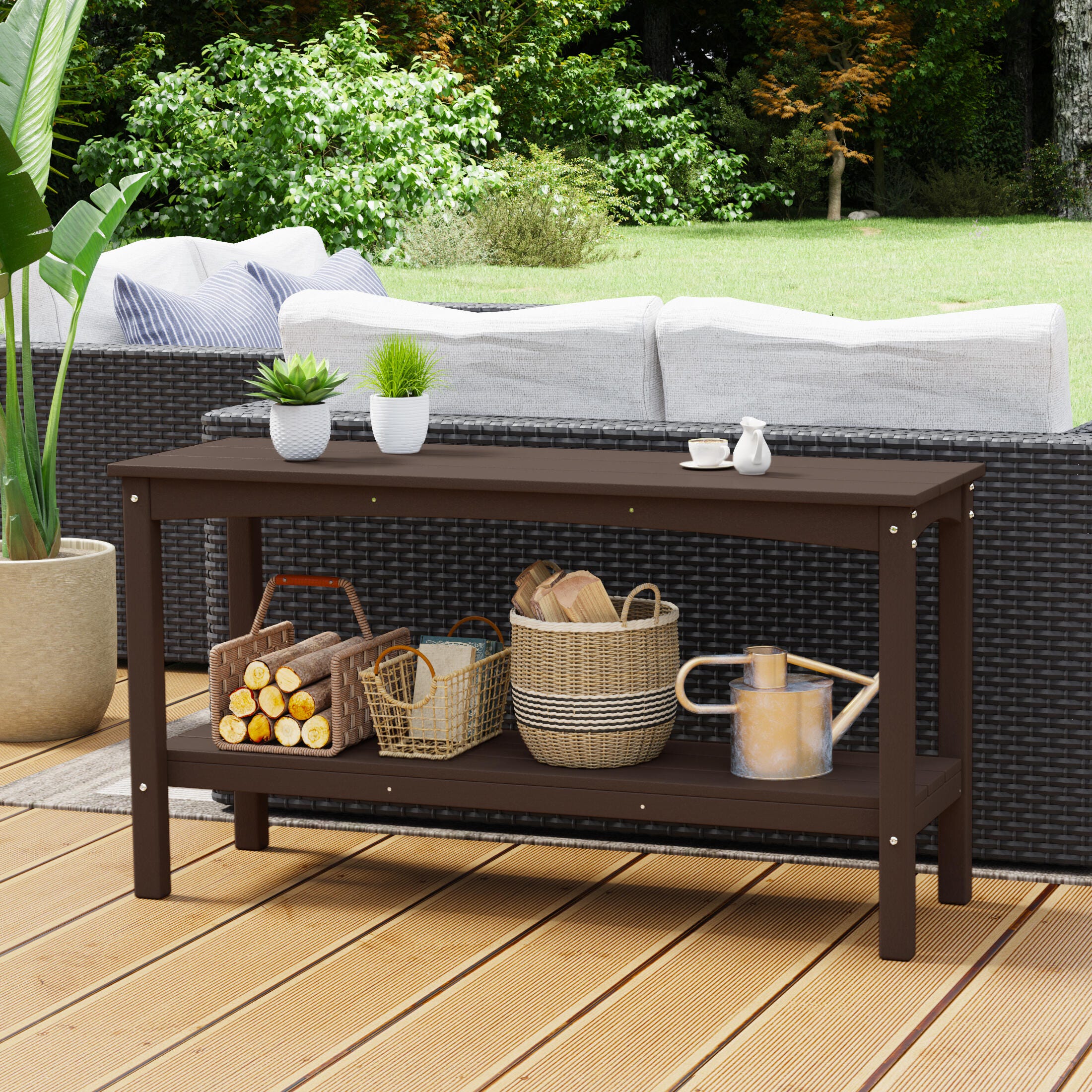 Click here for Westin Furniture Otto Outdoor Two Shelf Console Ta... prices