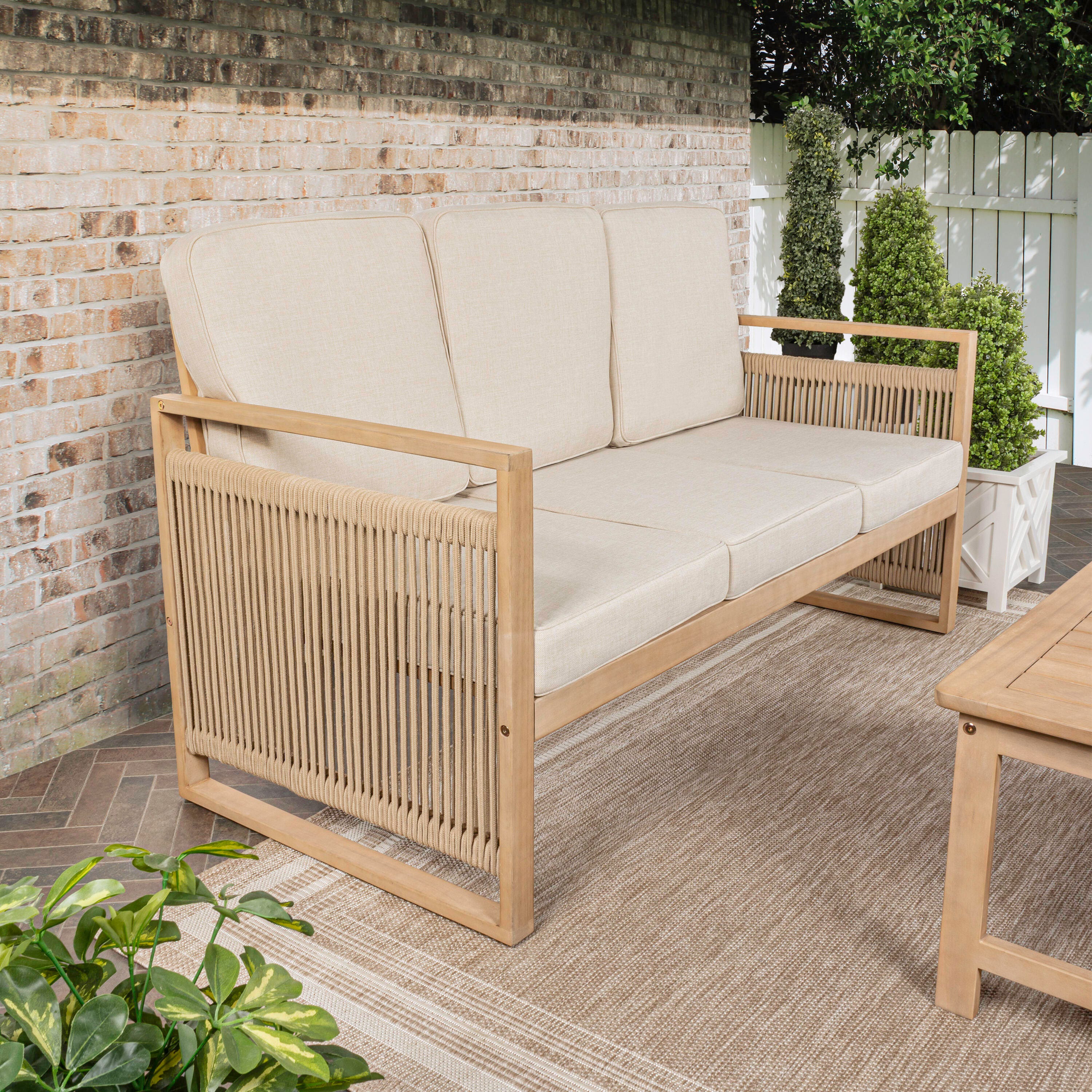 Click here for Jonathan Y Gable Outdoor Sofa  Light Teak prices