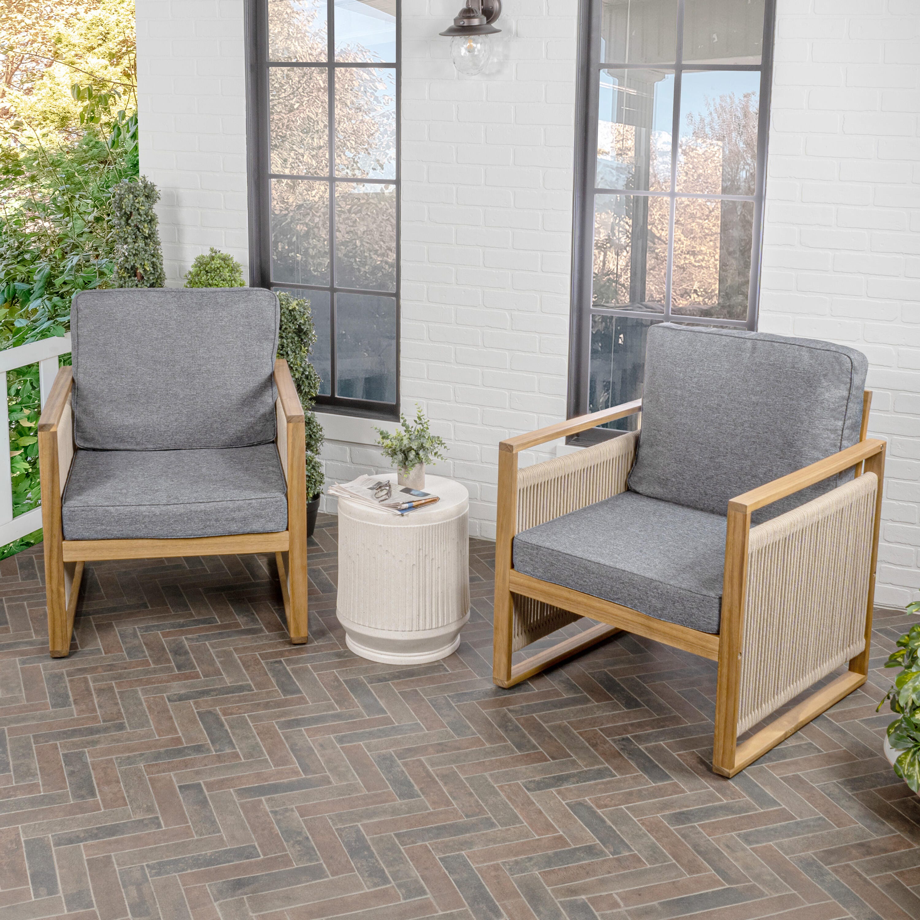 Click here for Jonathan Y Gable Outdoor Lounge Chair (Set of 2)... prices