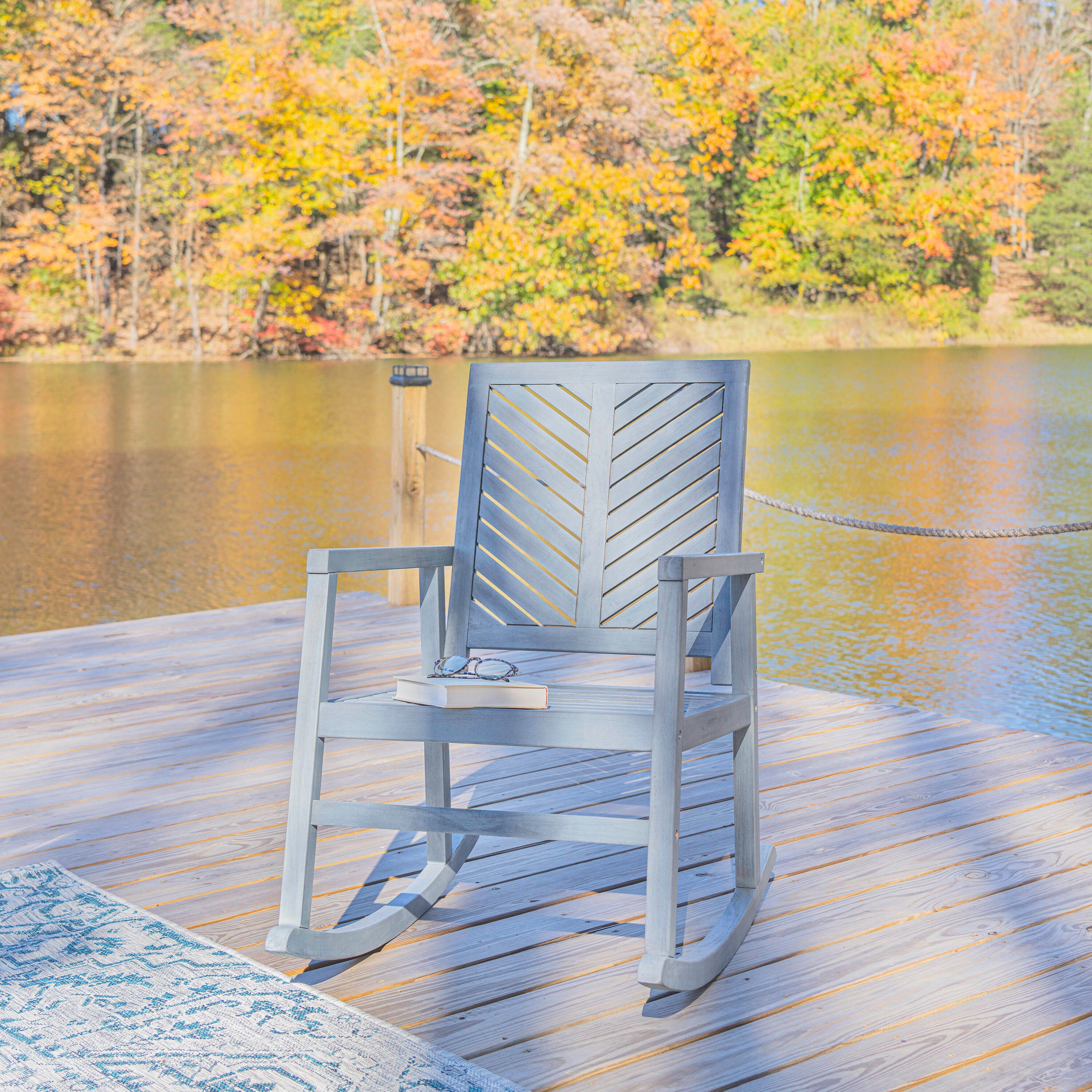 Click here for Jonathan Y Ned Outdoor Rocking Chair  Gray prices
