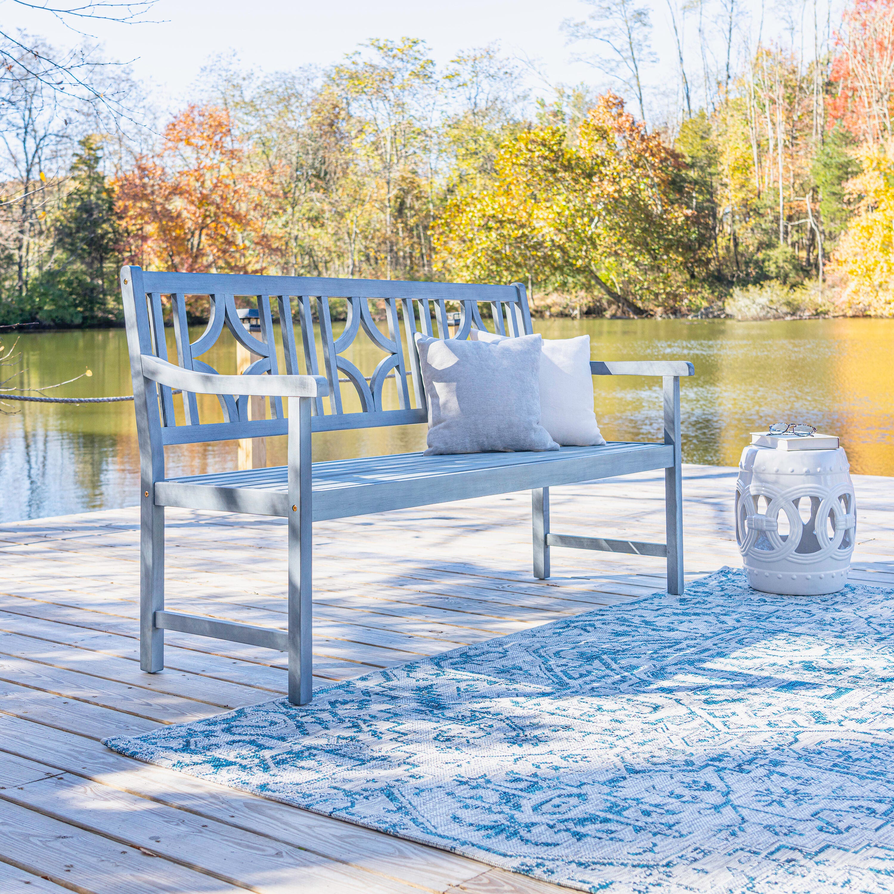 Click here for Jonathan Y Sloane Outdoor Bench  Gray prices