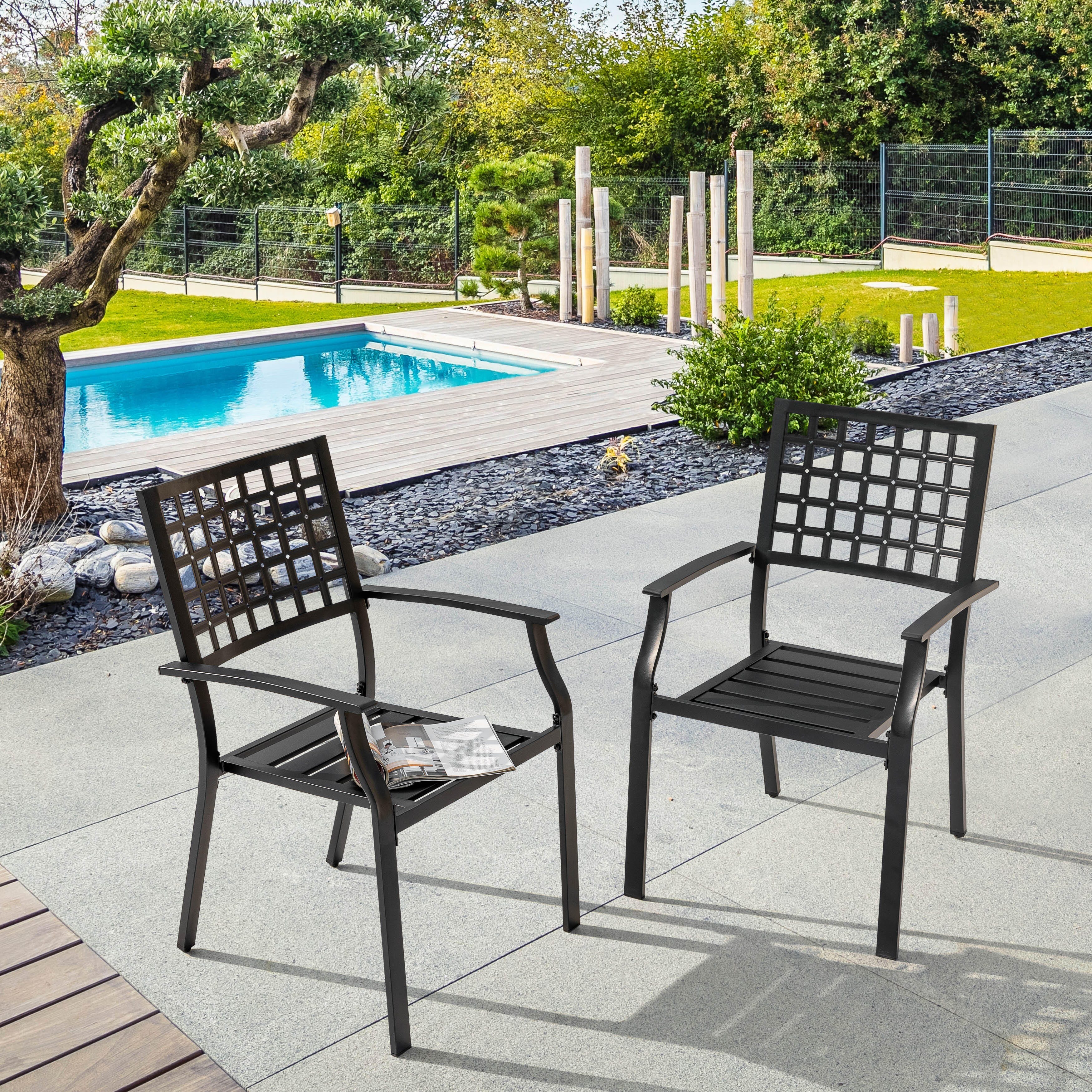 Click here for Nuu Garden Outdoor Dining Chair (Set of 2)  Black prices