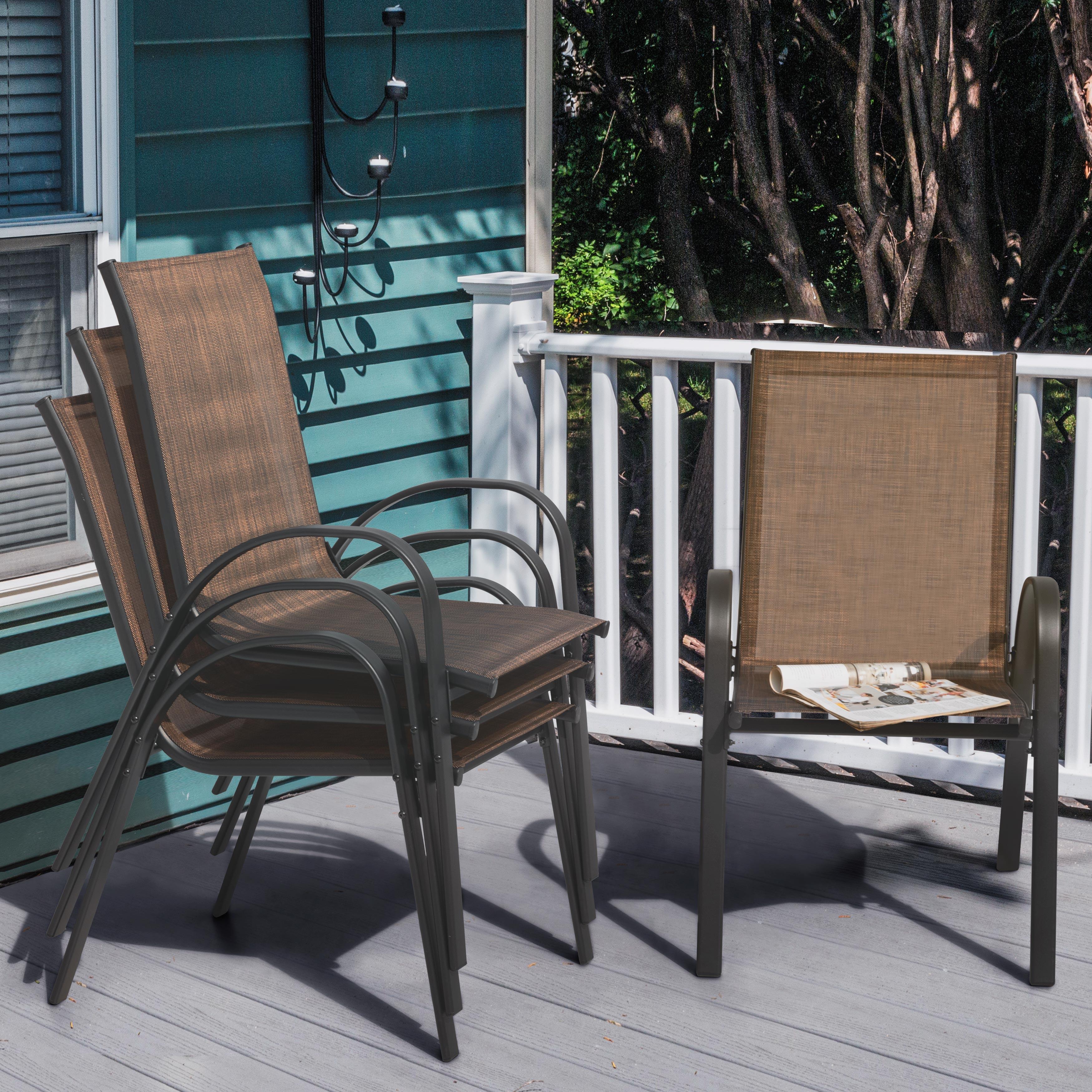 Click here for Nuu Garden Outdoor Dining Chairs (Set of 4)  Brown prices