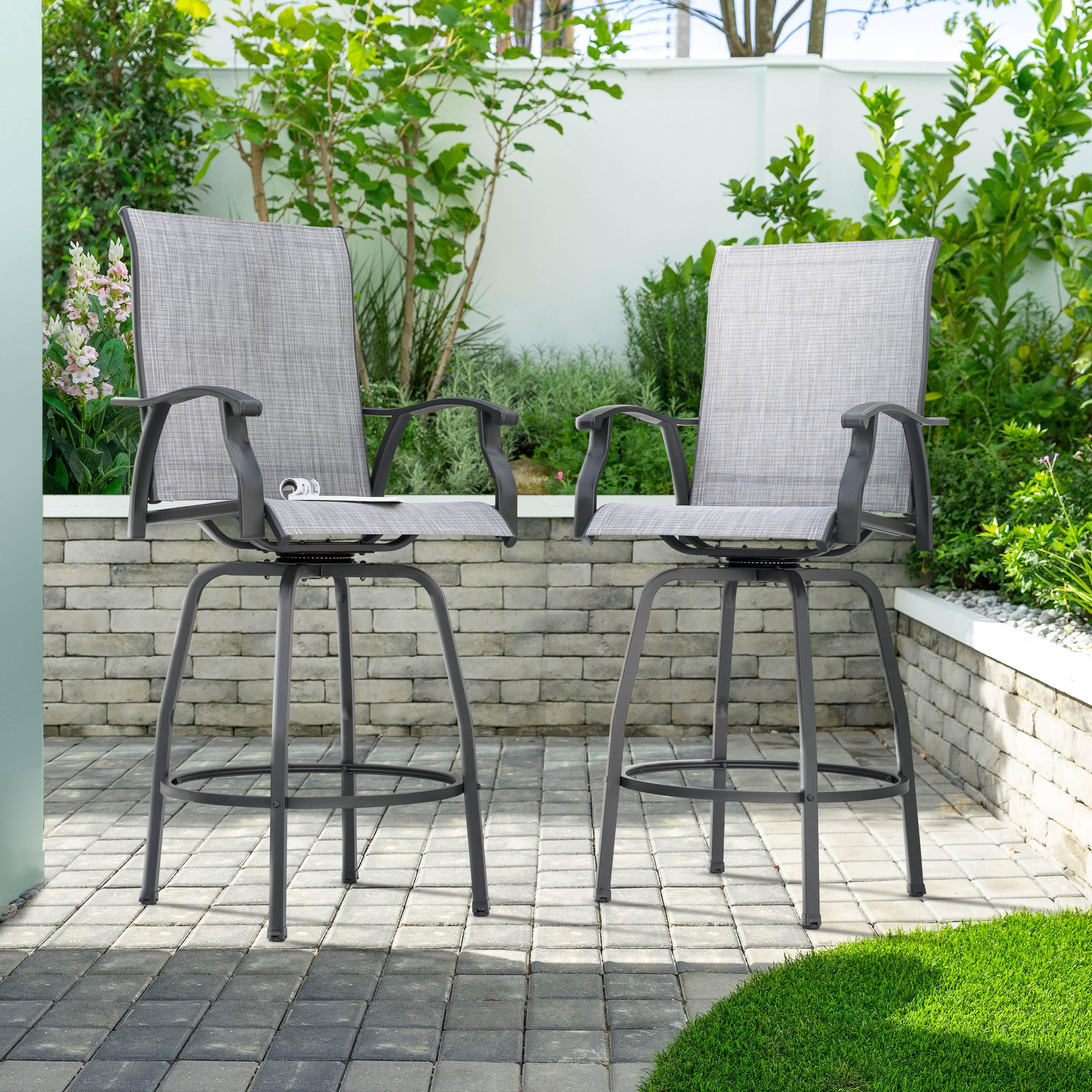 Click here for Nuu Garden Outdoor Textilene Bar Stools (Set of 2)... prices