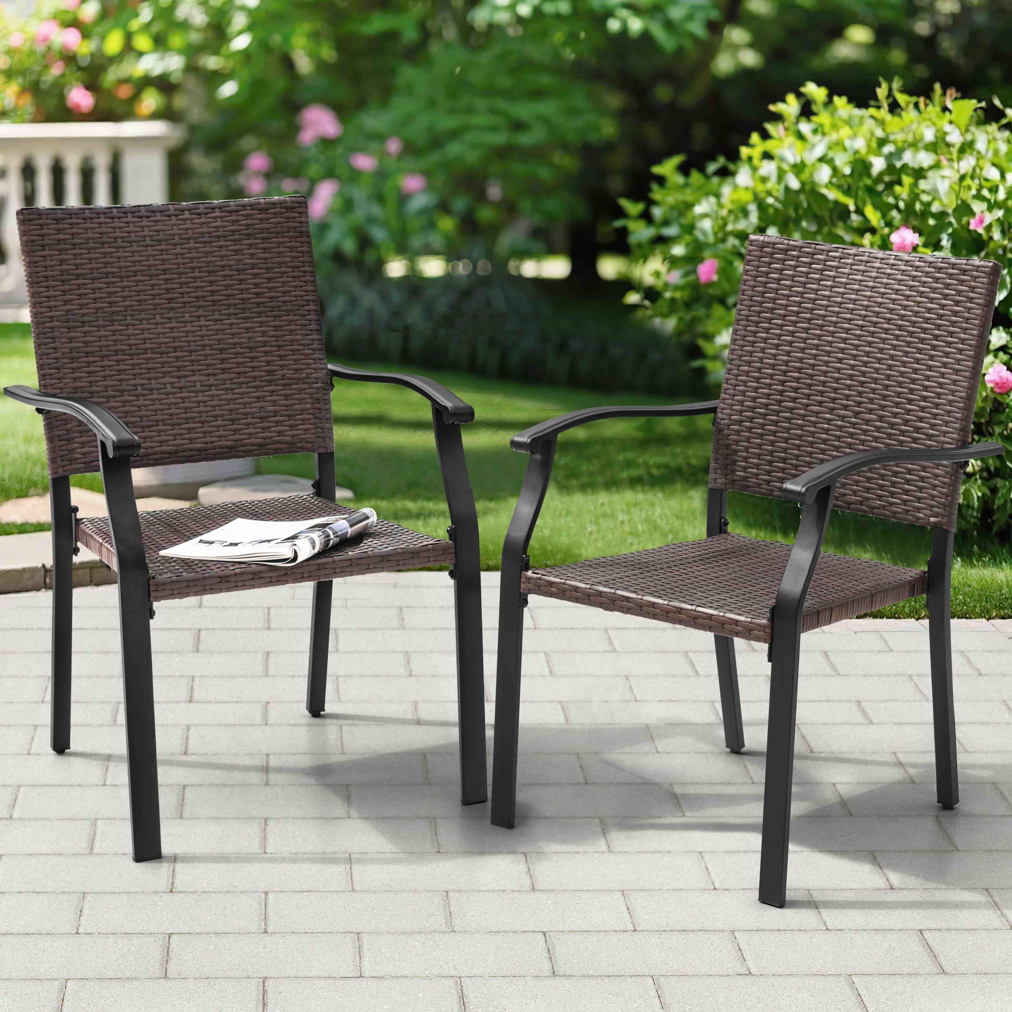 Click here for Nuu Garden Outdoor Dining Chairs (Set of 2)  Brown prices