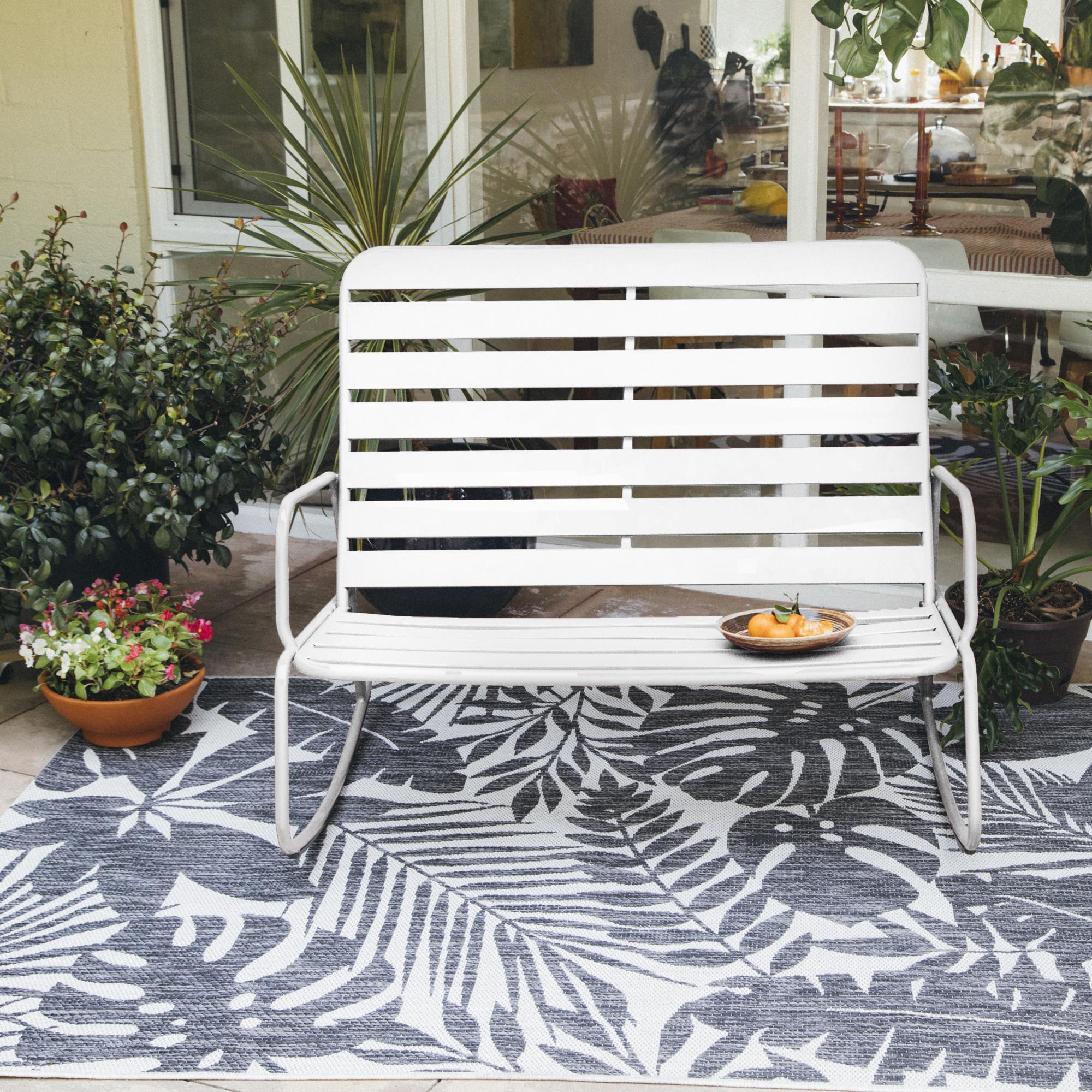 Click here for Novogratz Roberta Outdoor Rocker Loveseat  White prices