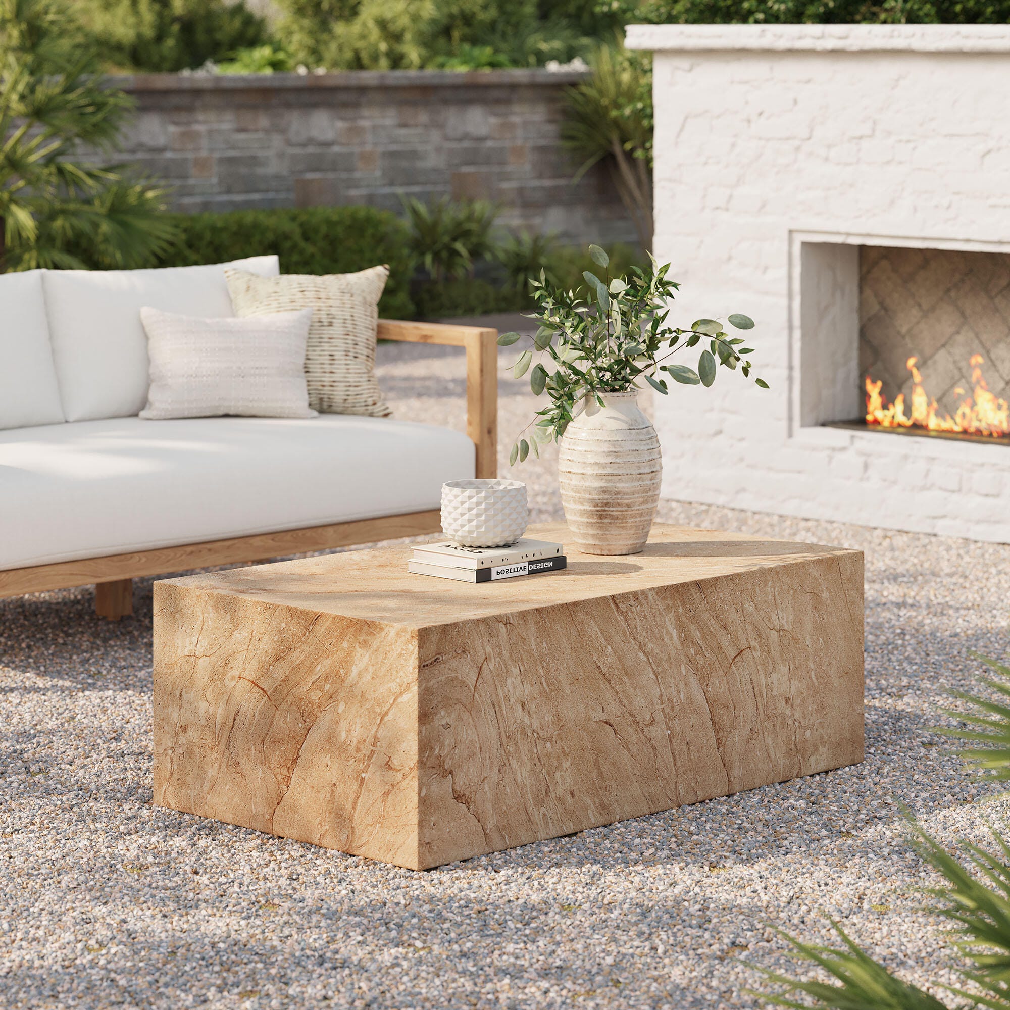 Click here for Modway Jordana Outdoor Coffee Table  Travertine prices