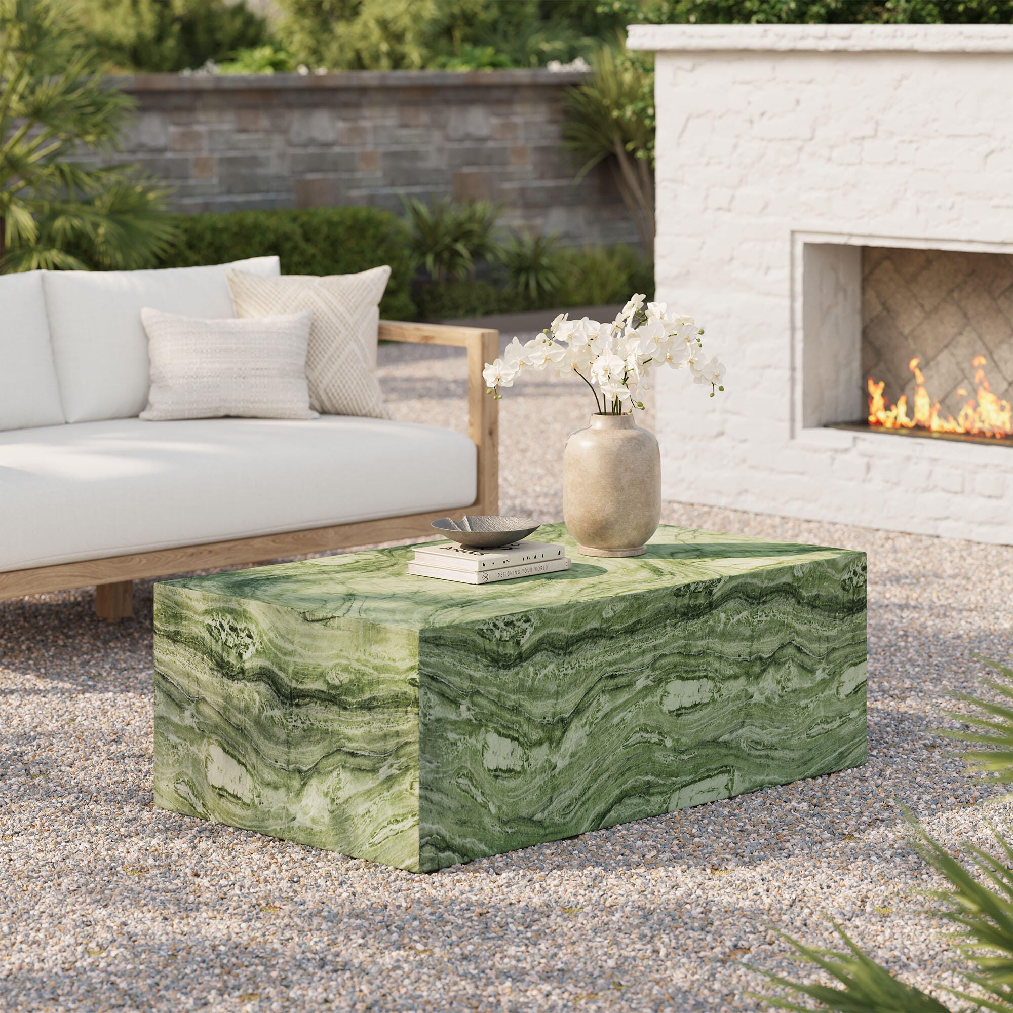 Click here for Modway Jordana Outdoor Coffee Table  Green/Marble prices