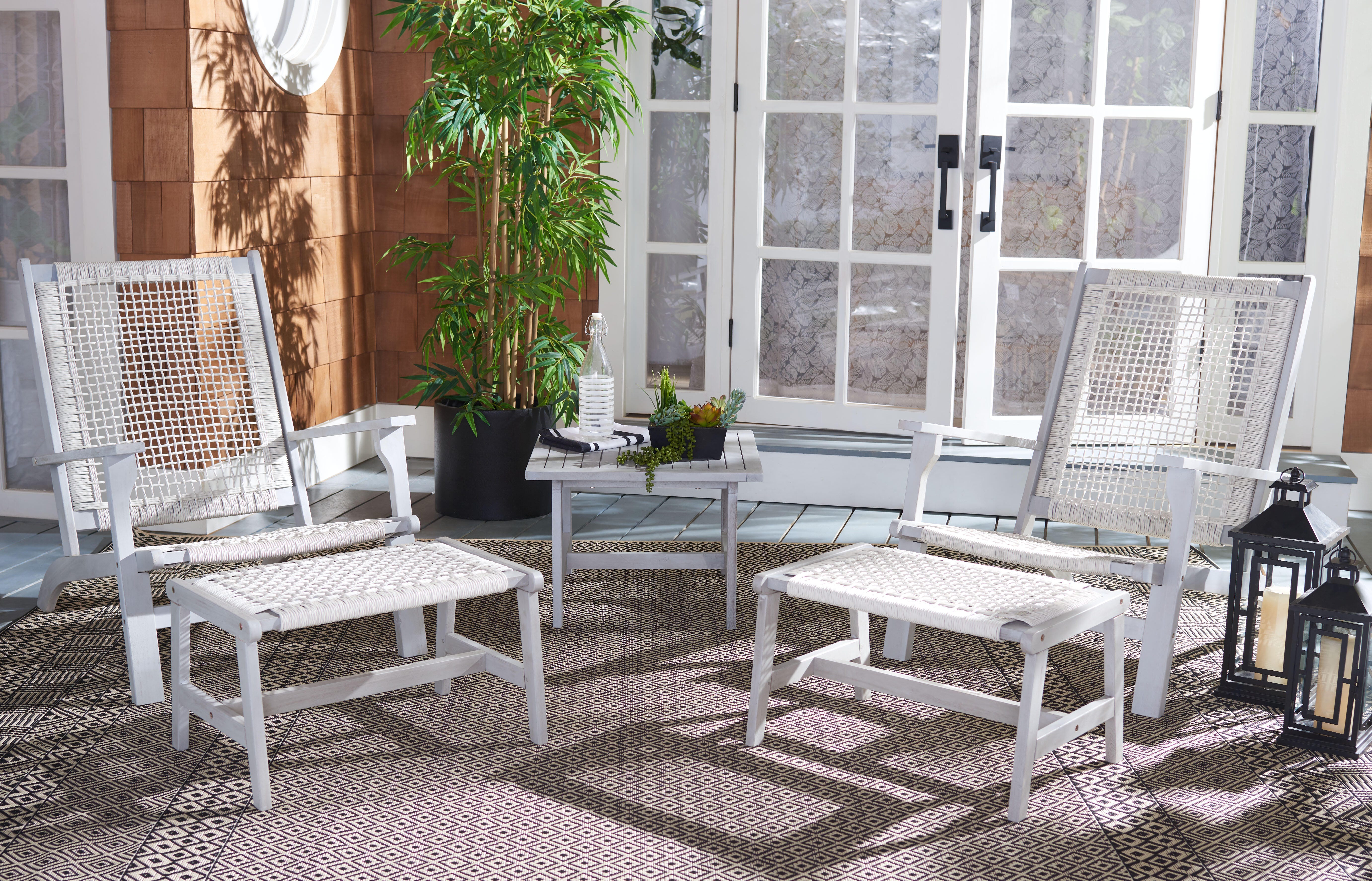 Click here for Safavieh Chantelle Outdoor Conversation Set  Gray/... prices