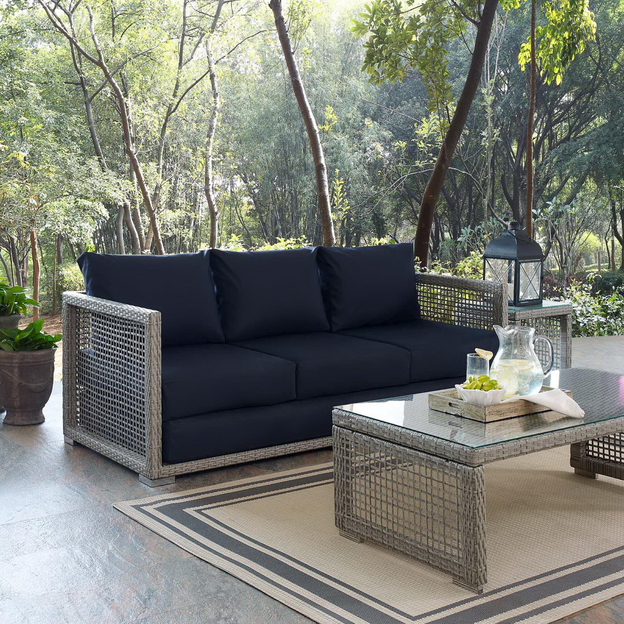 Click here for Modway Aura Outdoor Sofa  Gray/Navy prices
