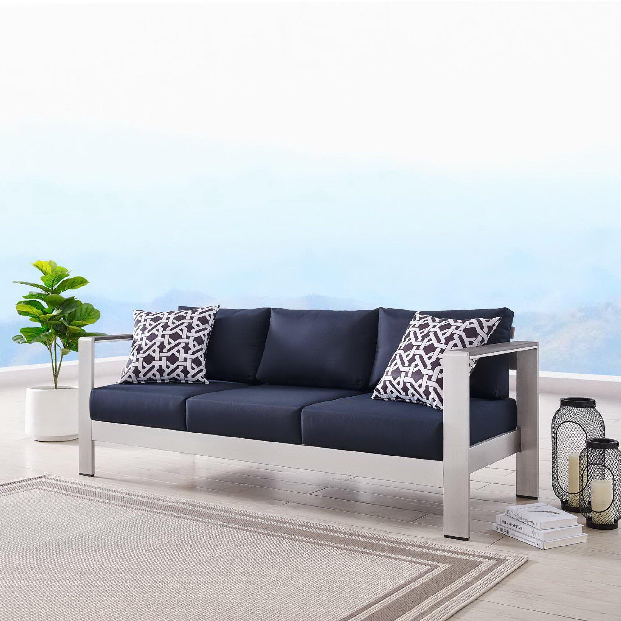 Click here for Modway Shore Outdoor Sofa  Silver/Navy prices